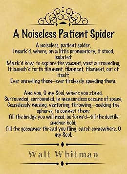 Amazon.com: A4 Size Parchment Poster Classic Poem Walt Whitman A ...