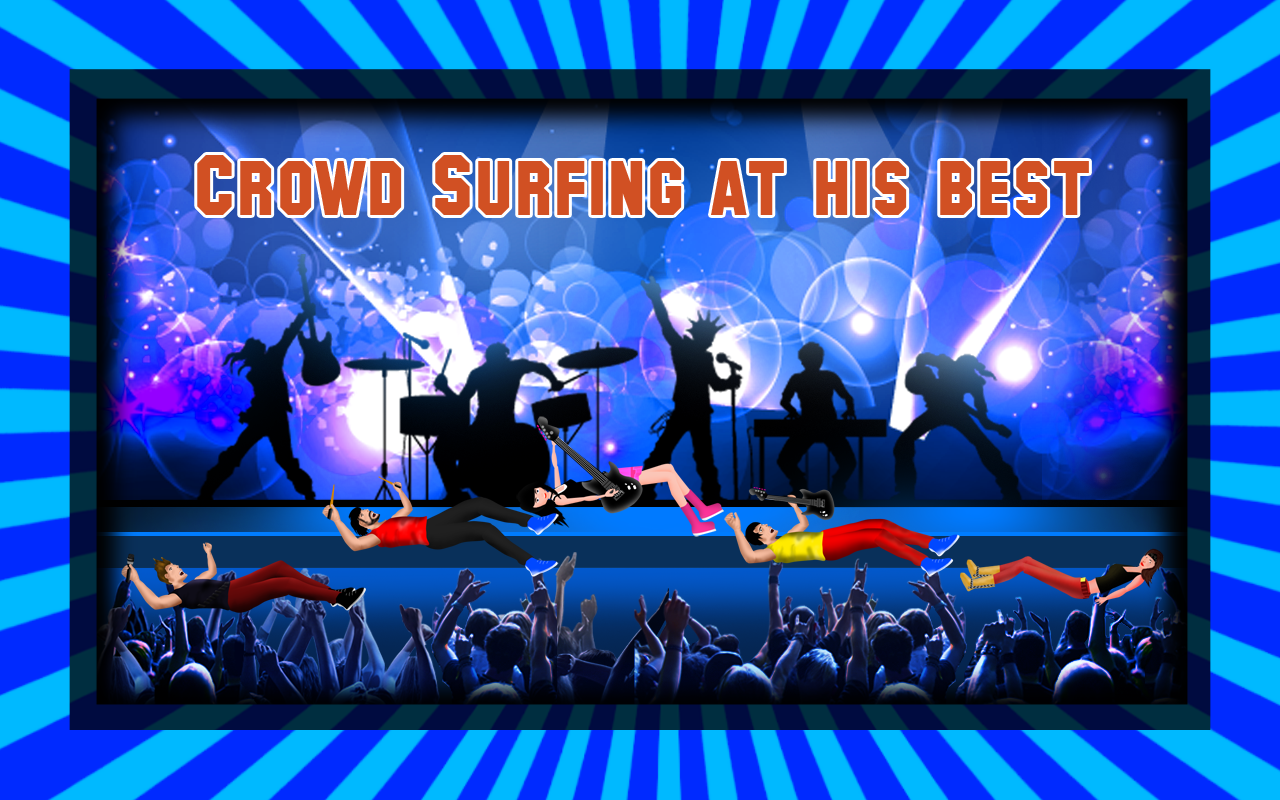 Rock Star Crowd Surfing Party : The Heavy Metal Music Crazy Concert ...