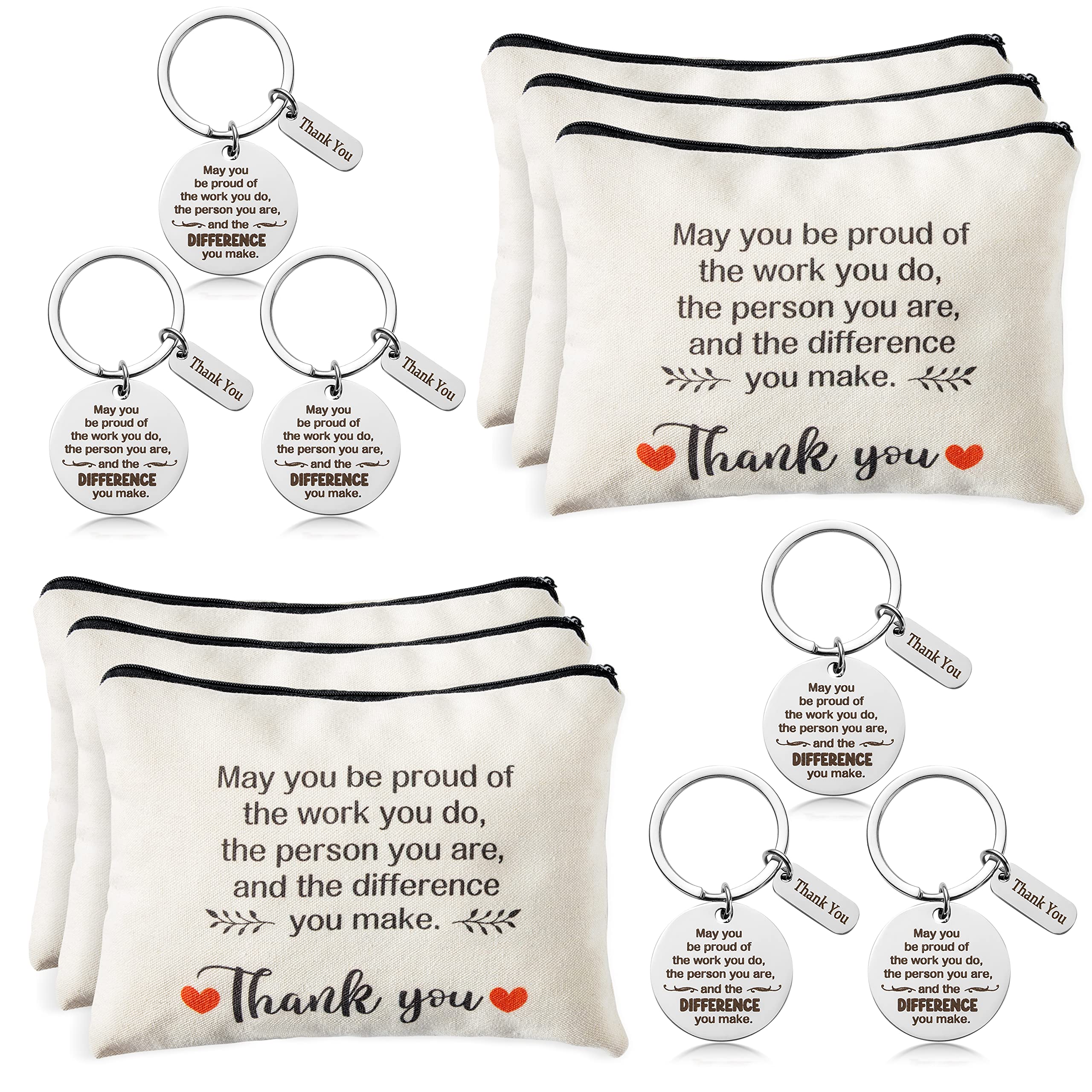 WATINC Appreciation Keychain Thank You Gifts Set - 6Pcs Thank You Key ...