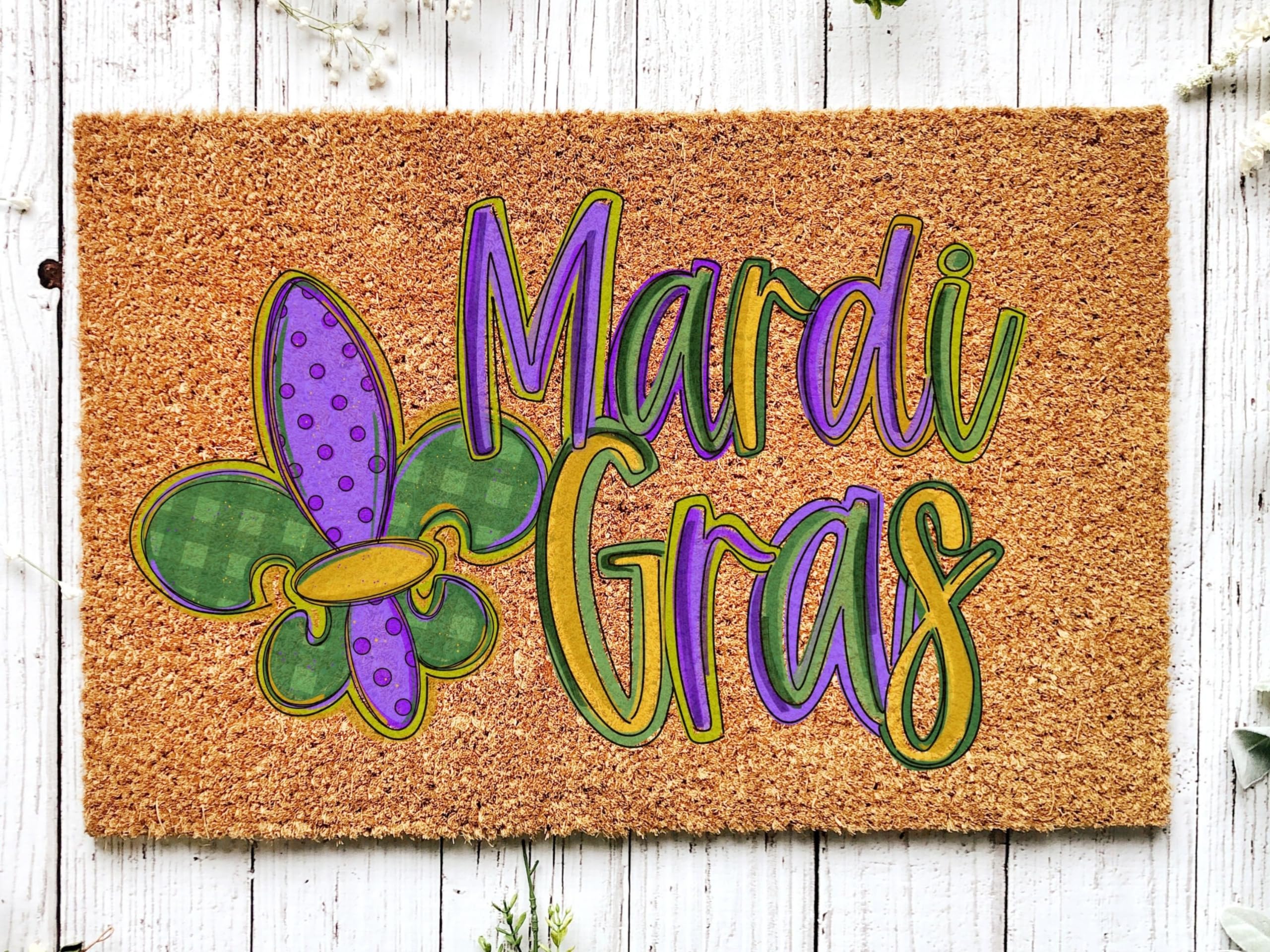 Amazon.com: Fun Entrance Mat Welcome Mardi Gras Mask Doormat Doormat ...