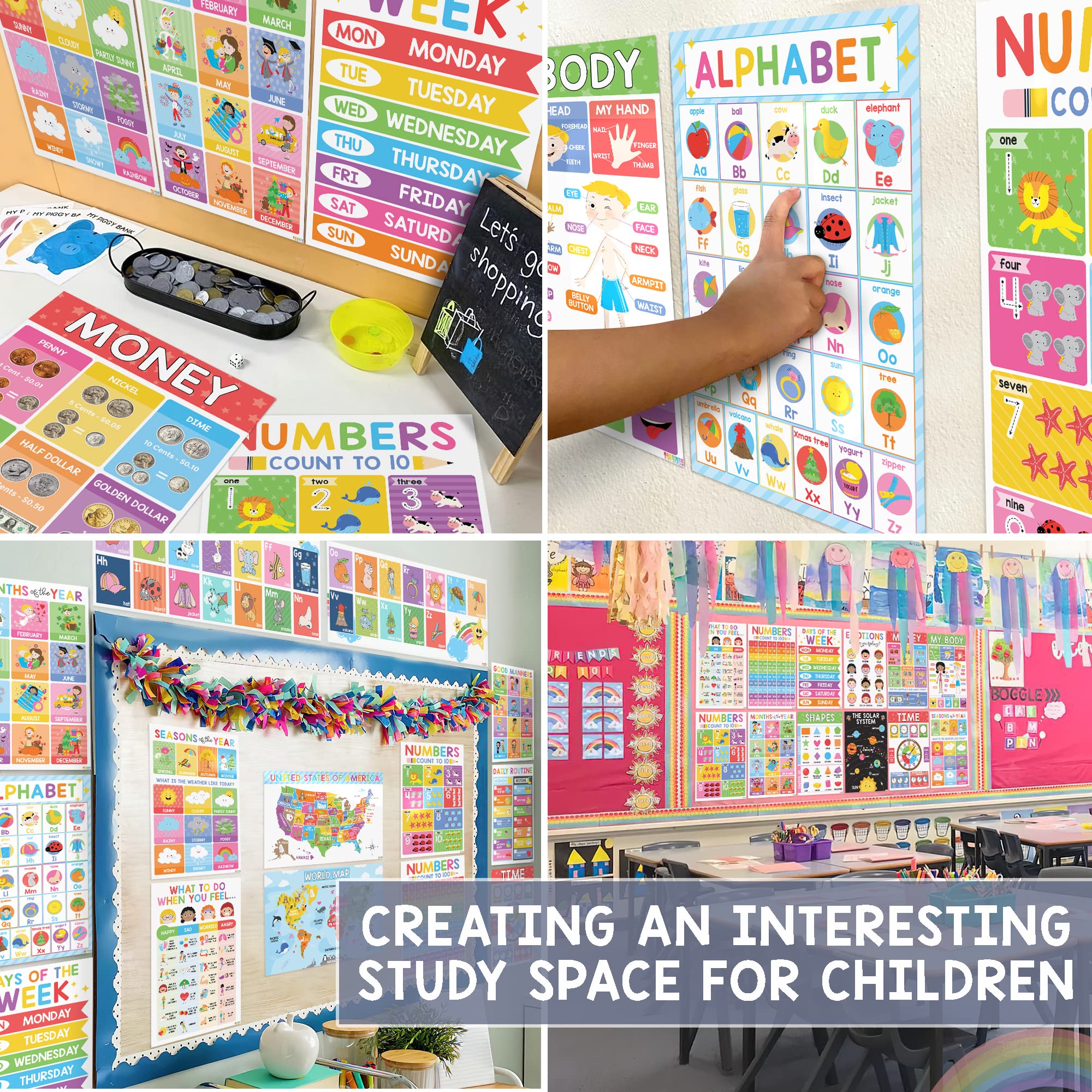 Snapklik.com : 18 Educational Posters For Toddlers - Laminationed ...