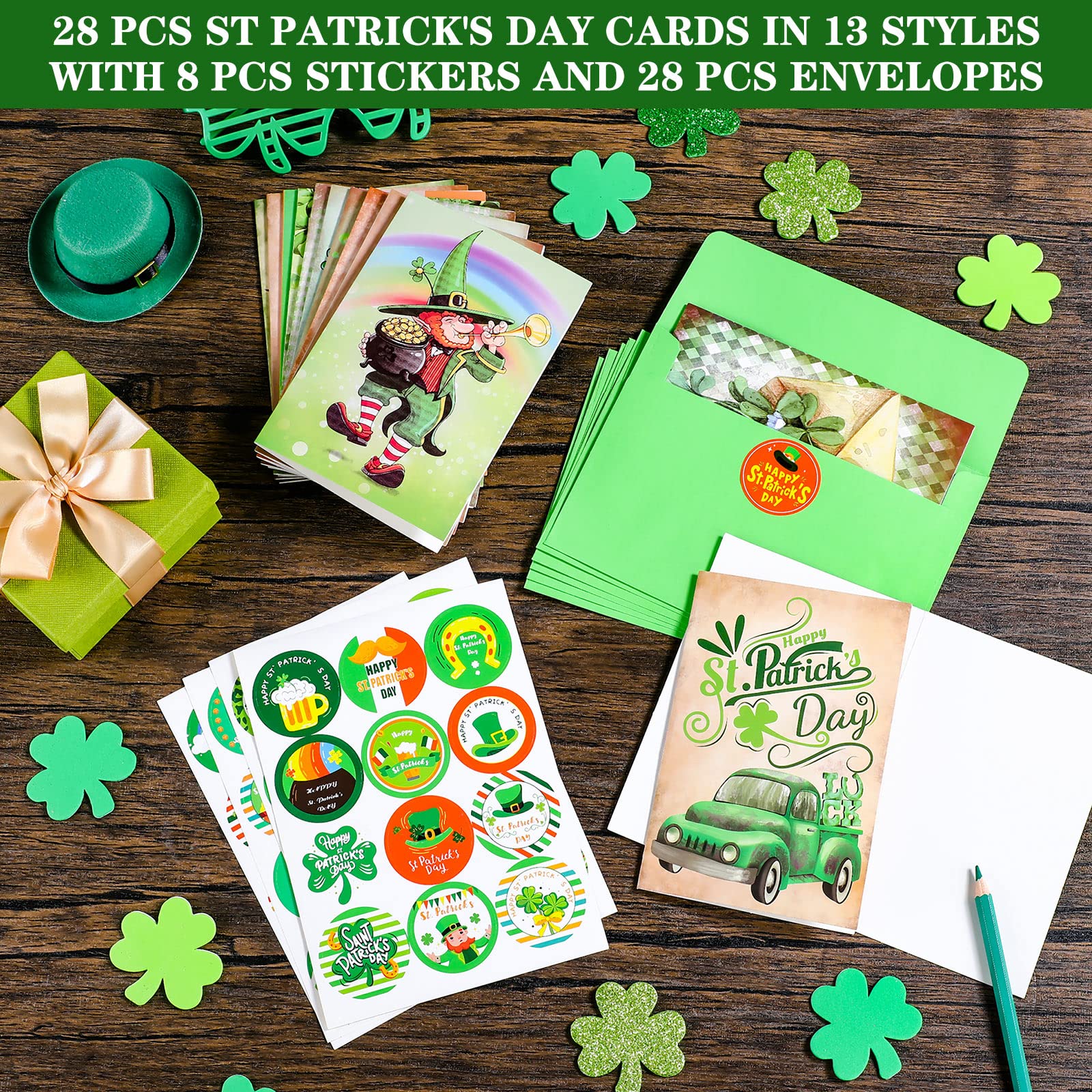 Snapklik.com : 56 Pieces St Patricks Day Cards Set Vintage St Patricks ...