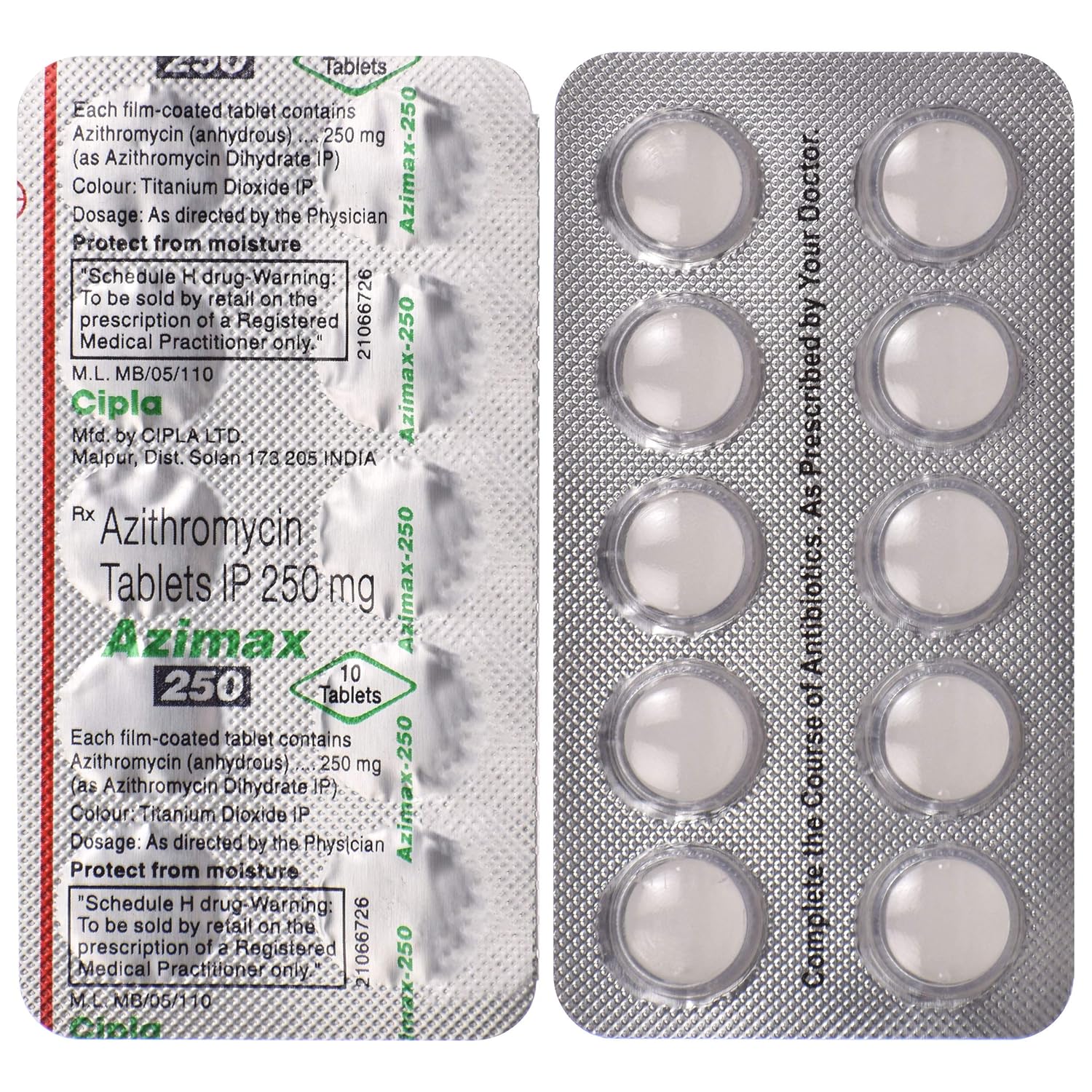 Azimax 250 - Strip of 10 Tablets : Amazon.in: Health & Personal Care
