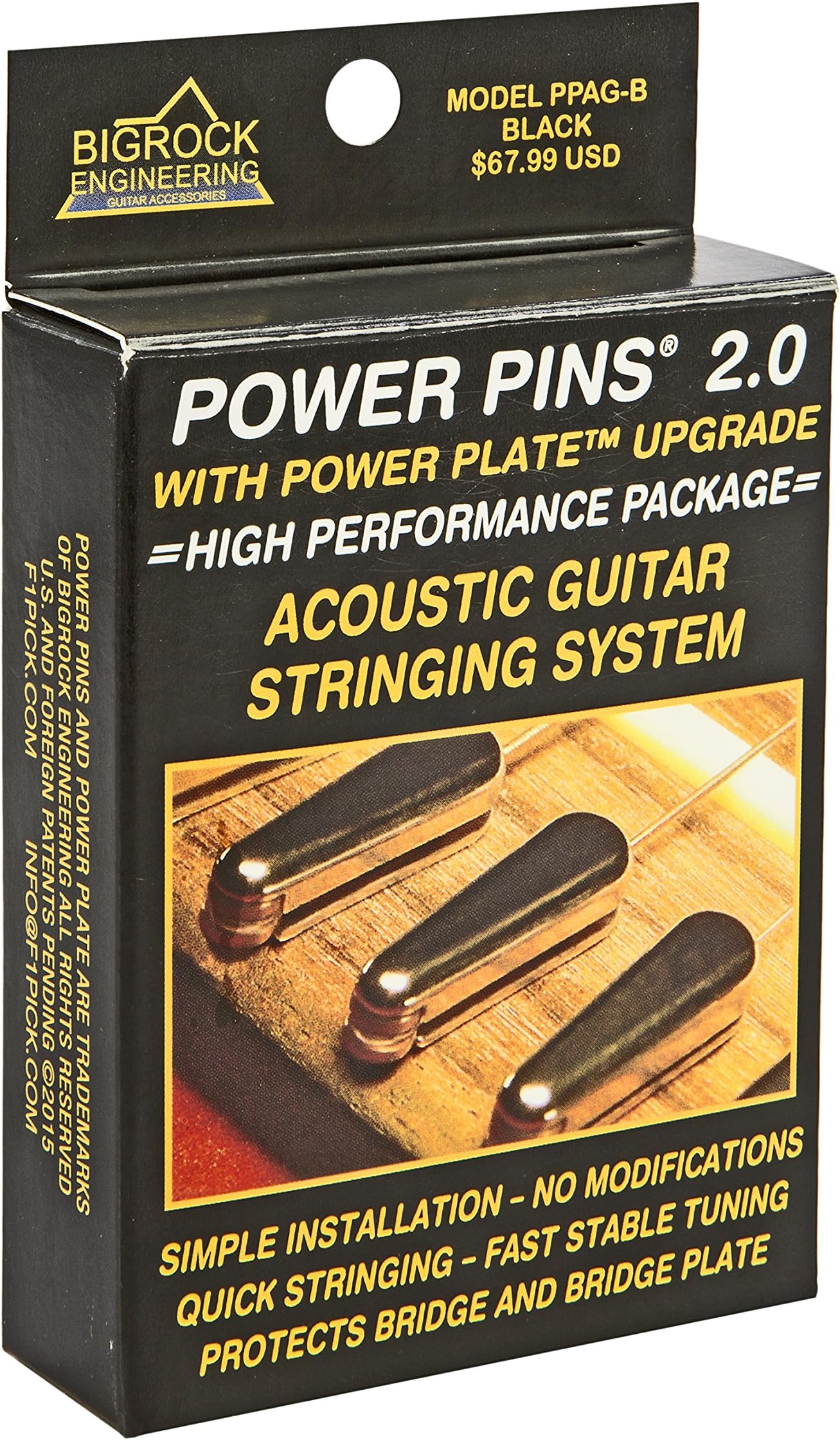 Amazon.com: Power Pins 2.0 - Black Chrome Set with Power Plate Upgrade ...