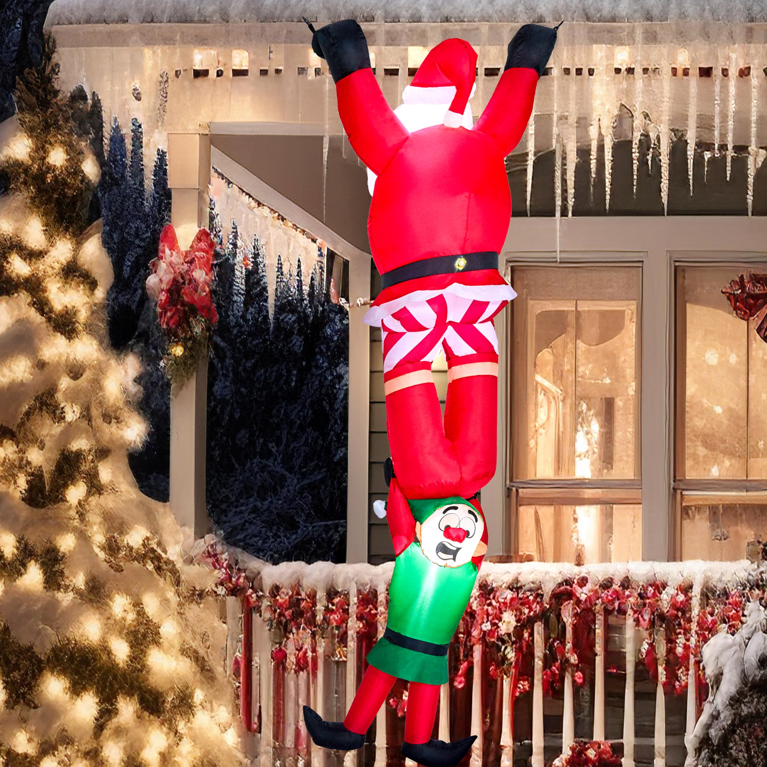 Amazon.com: Joiedomi 8 FT Hanging Christmas Inflatables Decoration ...
