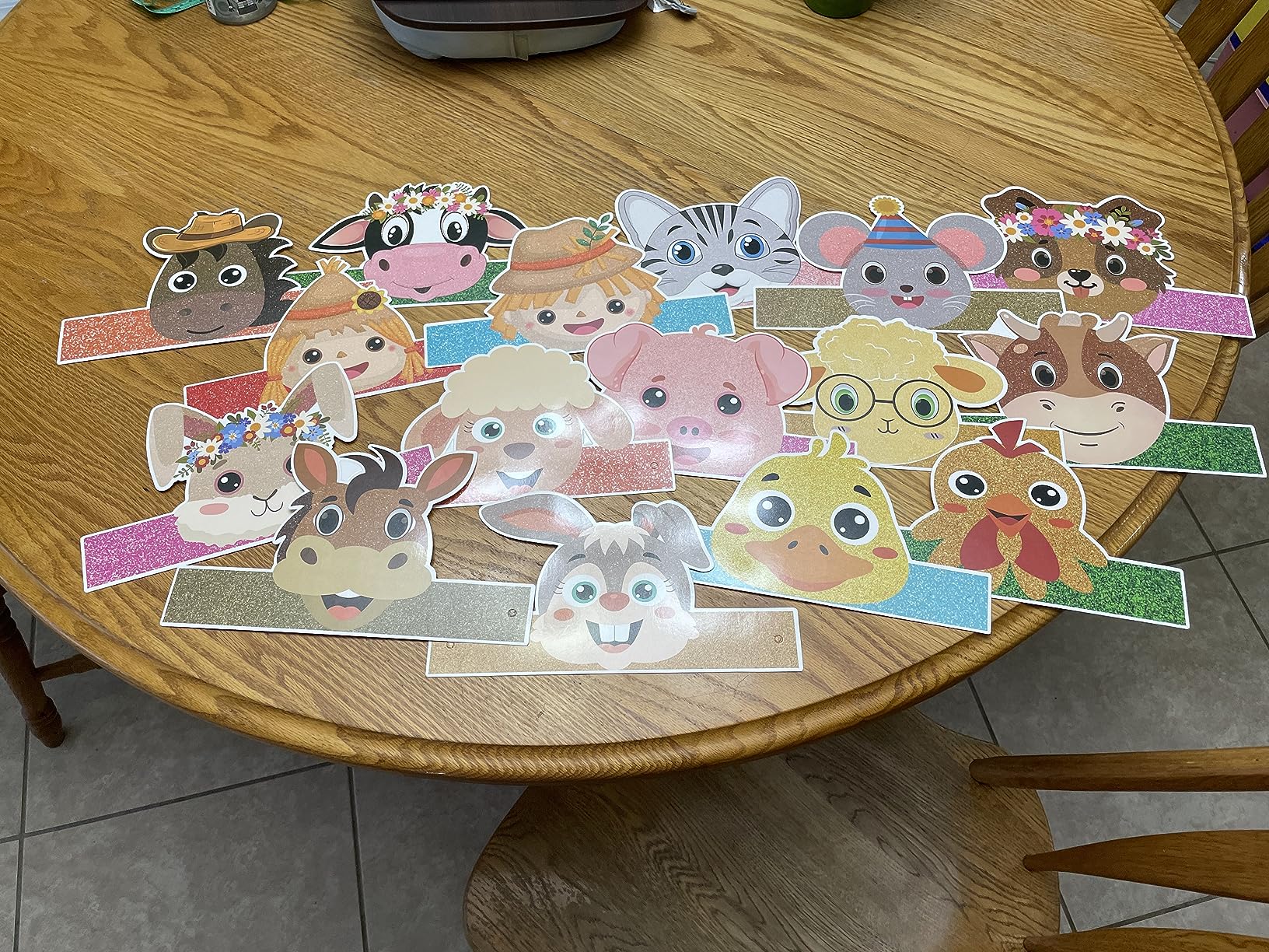 Amazon.com: MGZTTHW 32pcs Animal Birthday Party Hats Paper Headbands ...