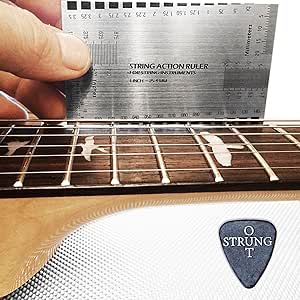 Metal Double Sided Guitar String Action Set Up Luthier Ruler Gauge Tool ...