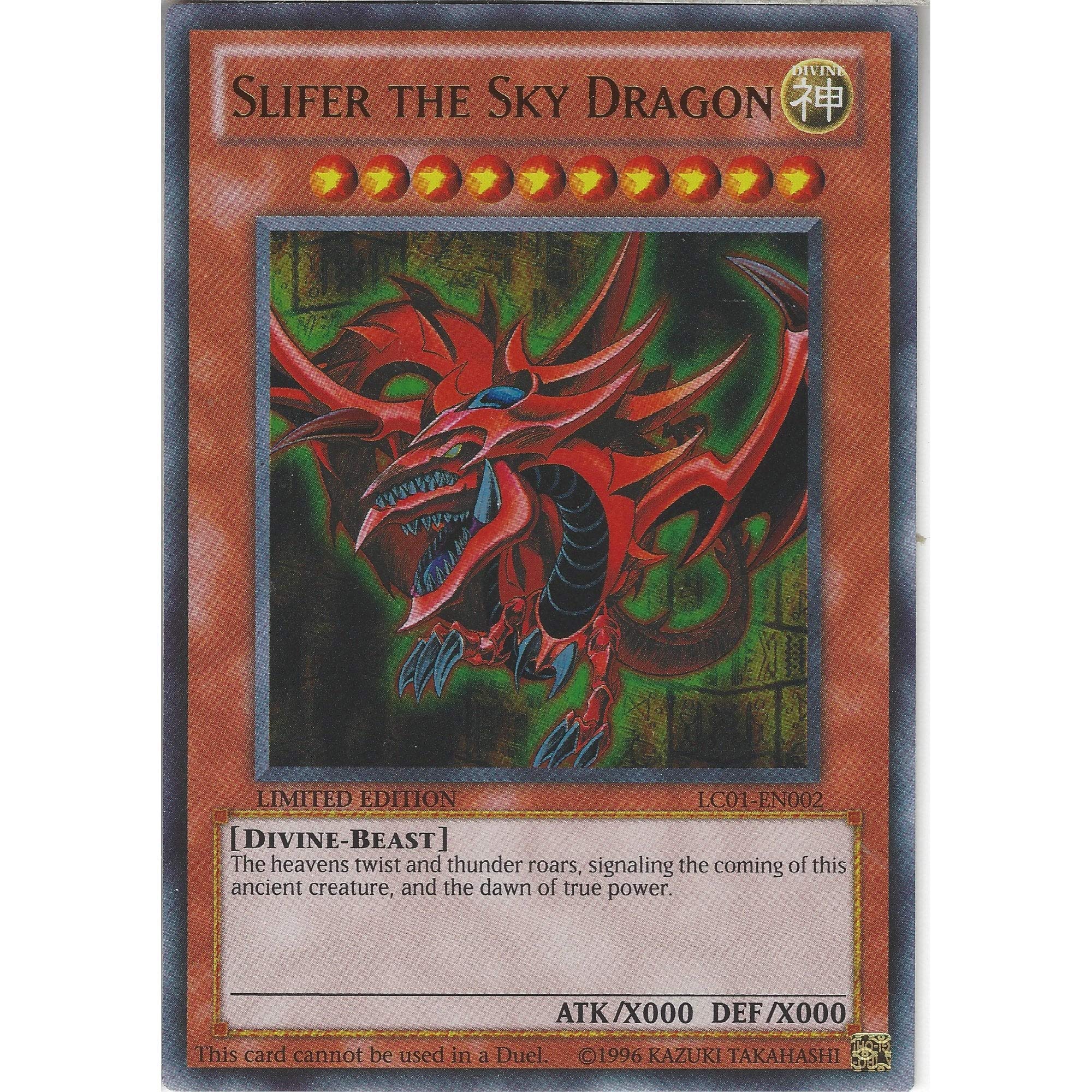 Original Slifer The Sky Dragon Card Yu Gi Oh!: Ranking The Egyptian