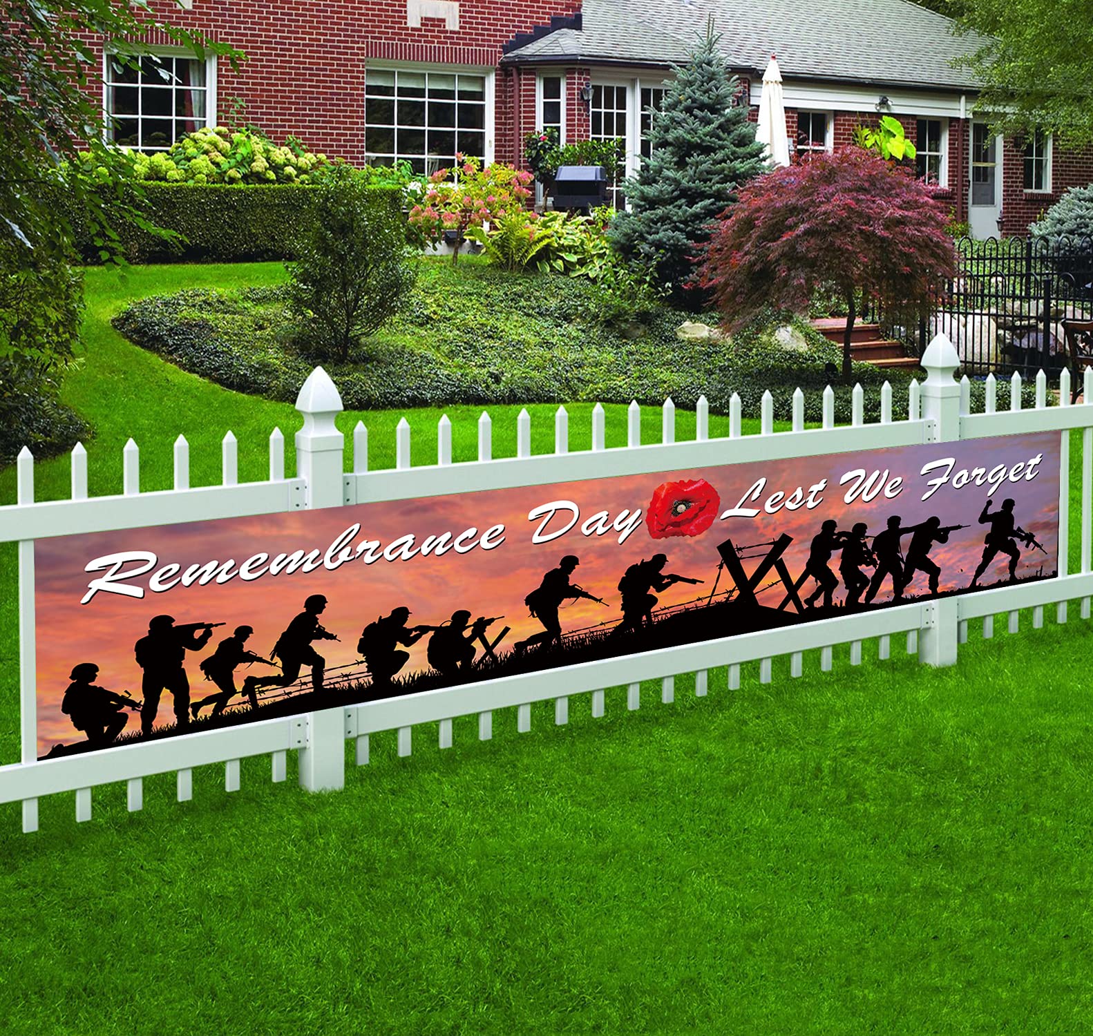 Buy Large 10 x 2 FT Remembrance Day Banner,Lest We Forget World War ...