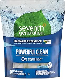 Amazon.com: Seventh Generation Dishwasher Detergent Packs, Free & Clear ...