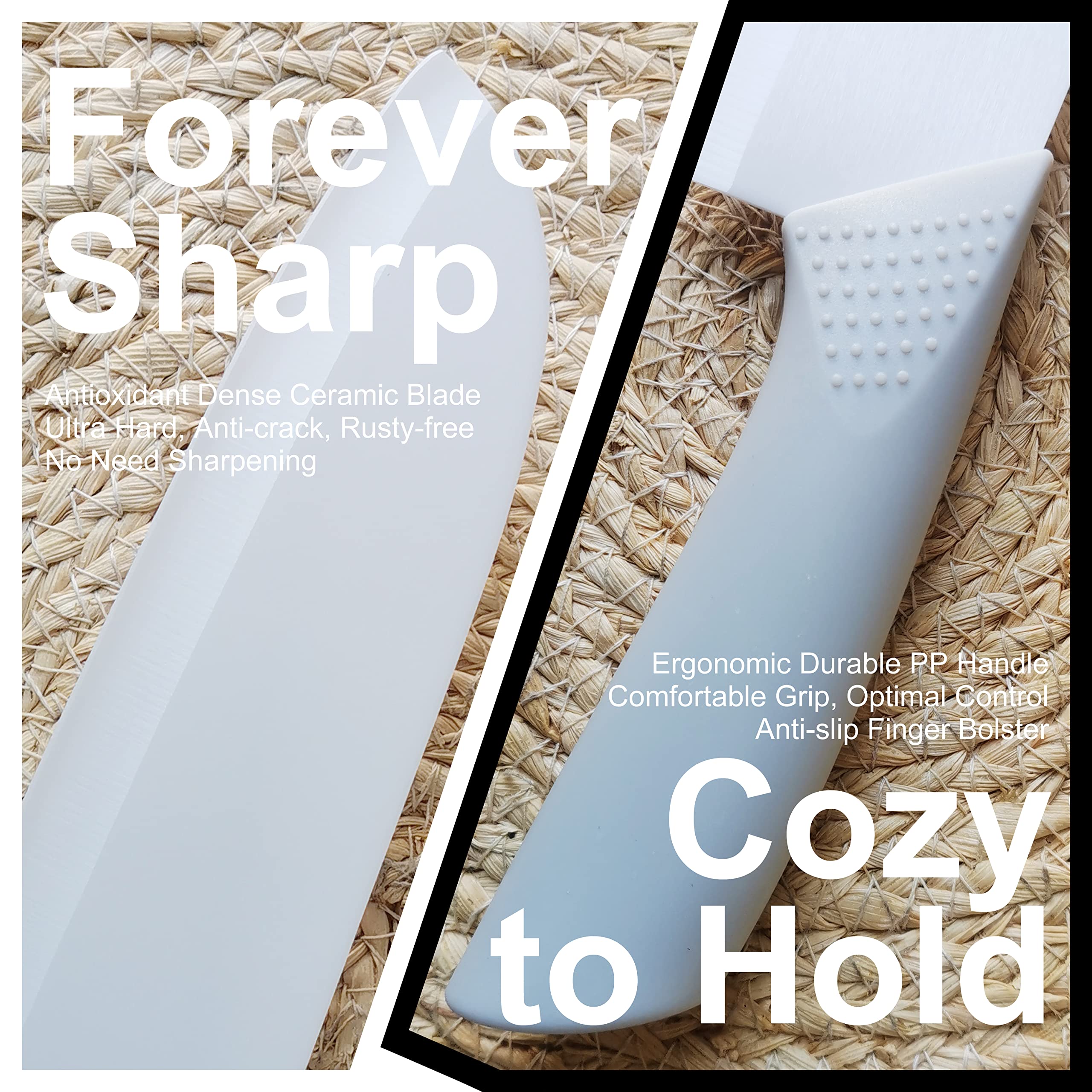 Snapklik.com : Rynal Ceramic Knife - 7 Inch Chefs Santoku Knife - Sharp ...