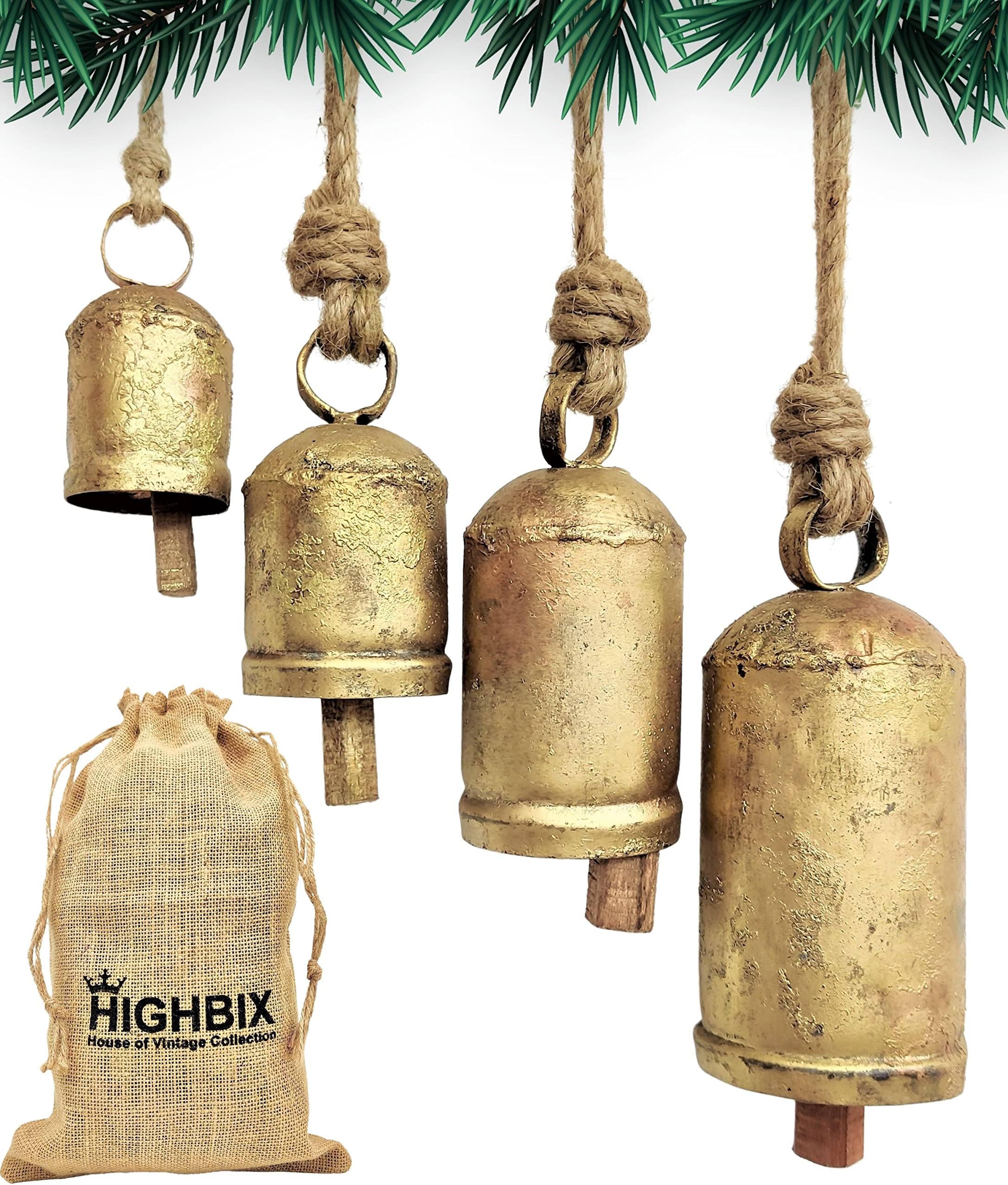 Amazon.com: HIGHBIX Set of 3 Harmony Cow Bells Vintage Handmade Rustic ...