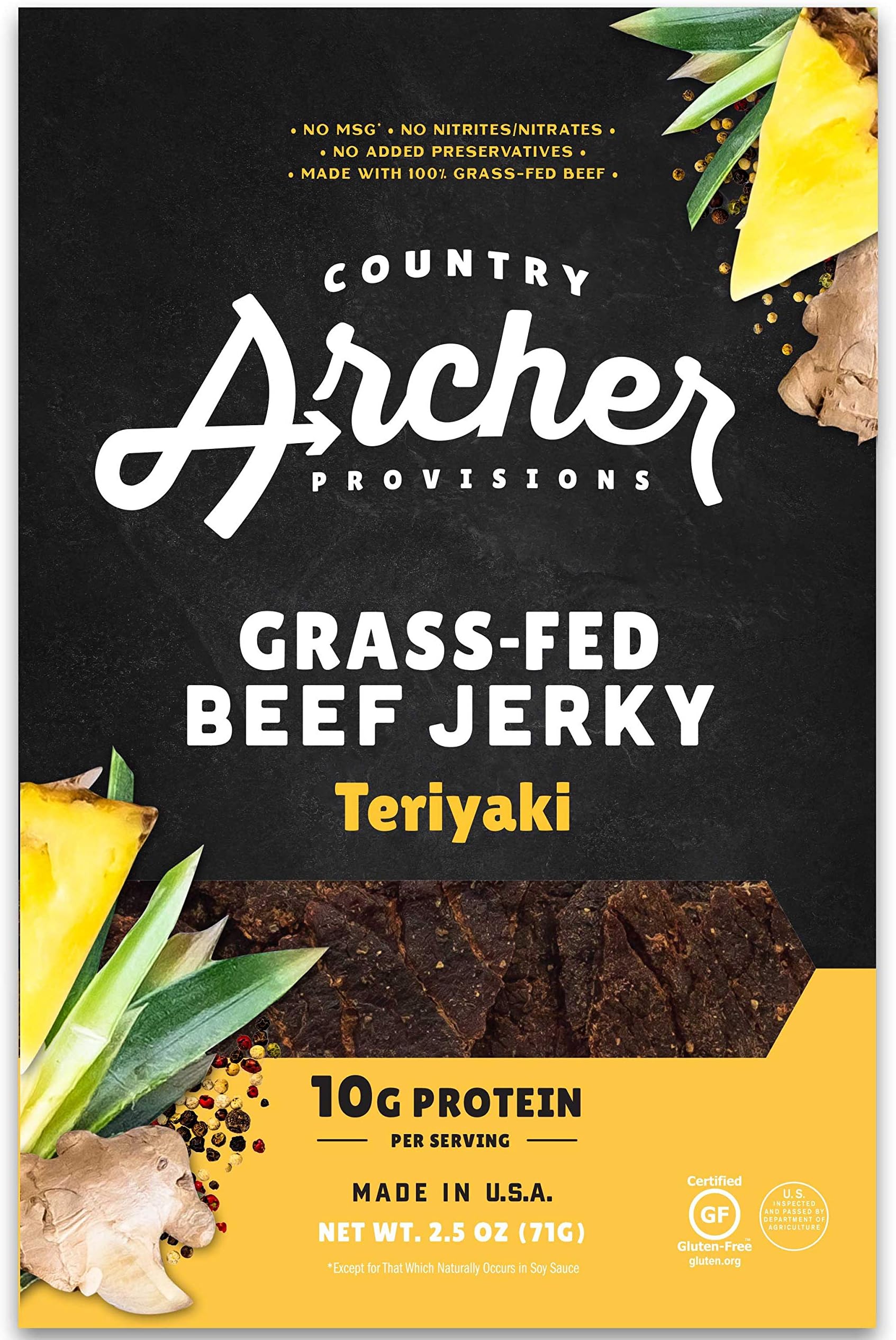 Amazon.com: Country Archer, Teriyaki Beef Jerky, 3 Ounce : Grocery ...