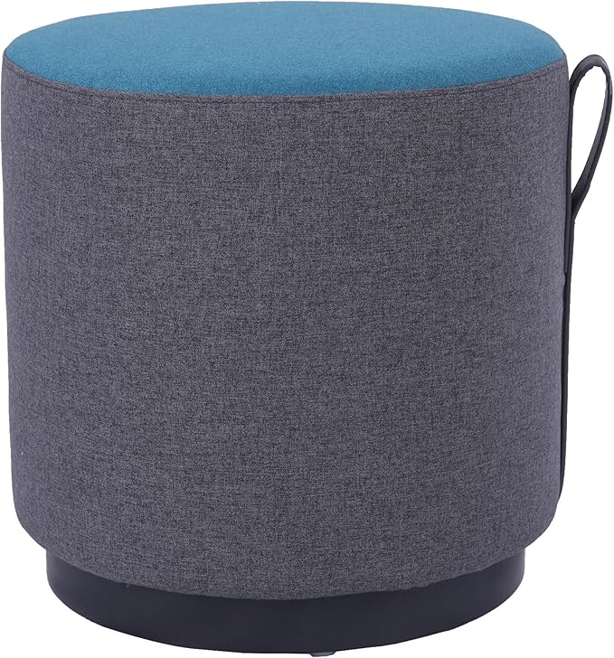 Amazon.com: Sunon Round Pouf Ottoman, Wooden Leg Small Ottoman Stool ...