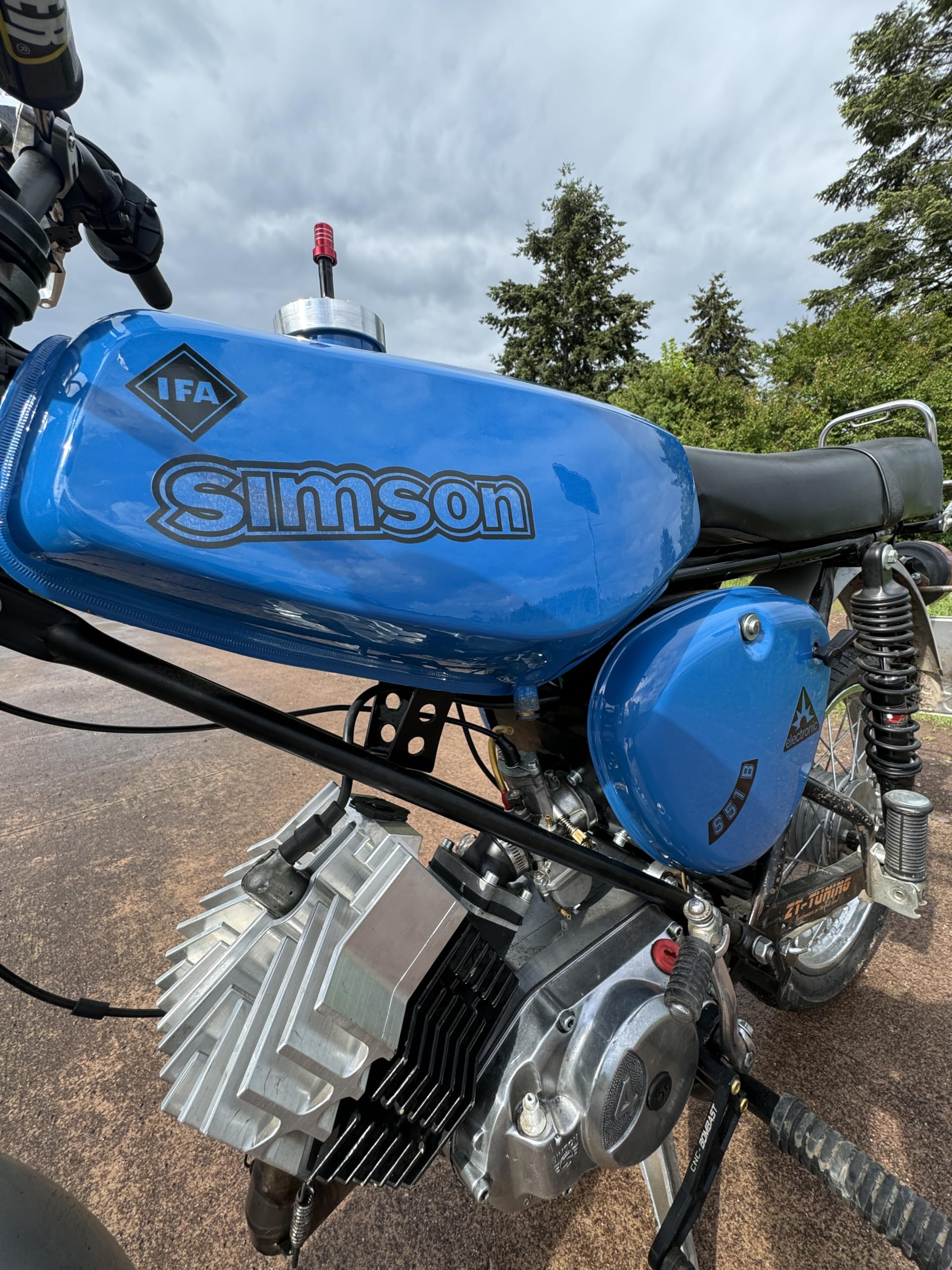 Transparente Simson S51B Aufkleber IFA Electronic Tank Seitendeckel ...