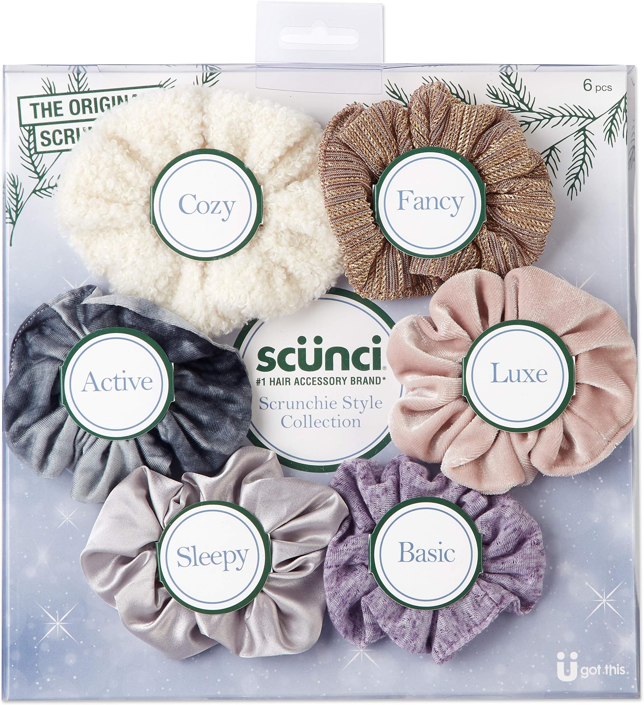 Amazon.com : Scunci Original Scrunchie Style Box, 6 Count : Beauty ...