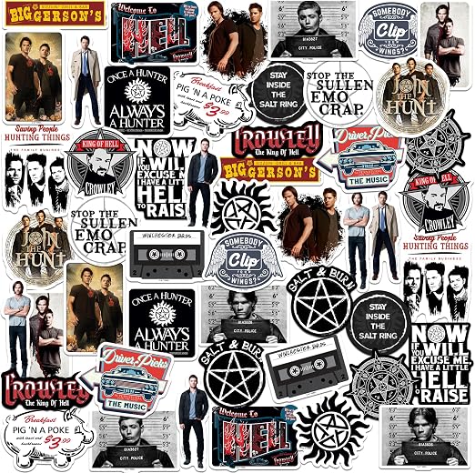 Amazon.com: Supernatural Variety 50ct Vinyl Large Deluxe Stickers ...