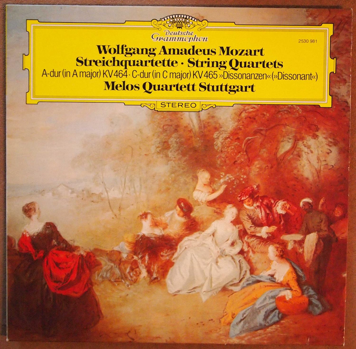 Mozart : String Quartets KV 464 & 465 - Melos Quartet (LP) - Amazon.com ...