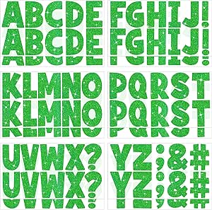 Amazon.com: 128 Pcs Letter Stickers Glitter Large Bulletin Board ...