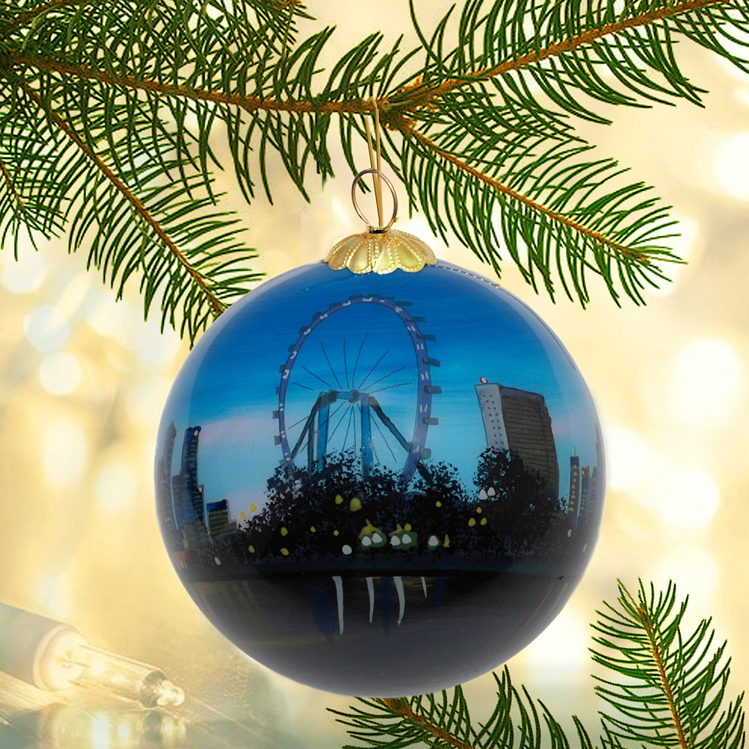Seattle Glass Christmas Tree Ornaments Seattle Washington Scene