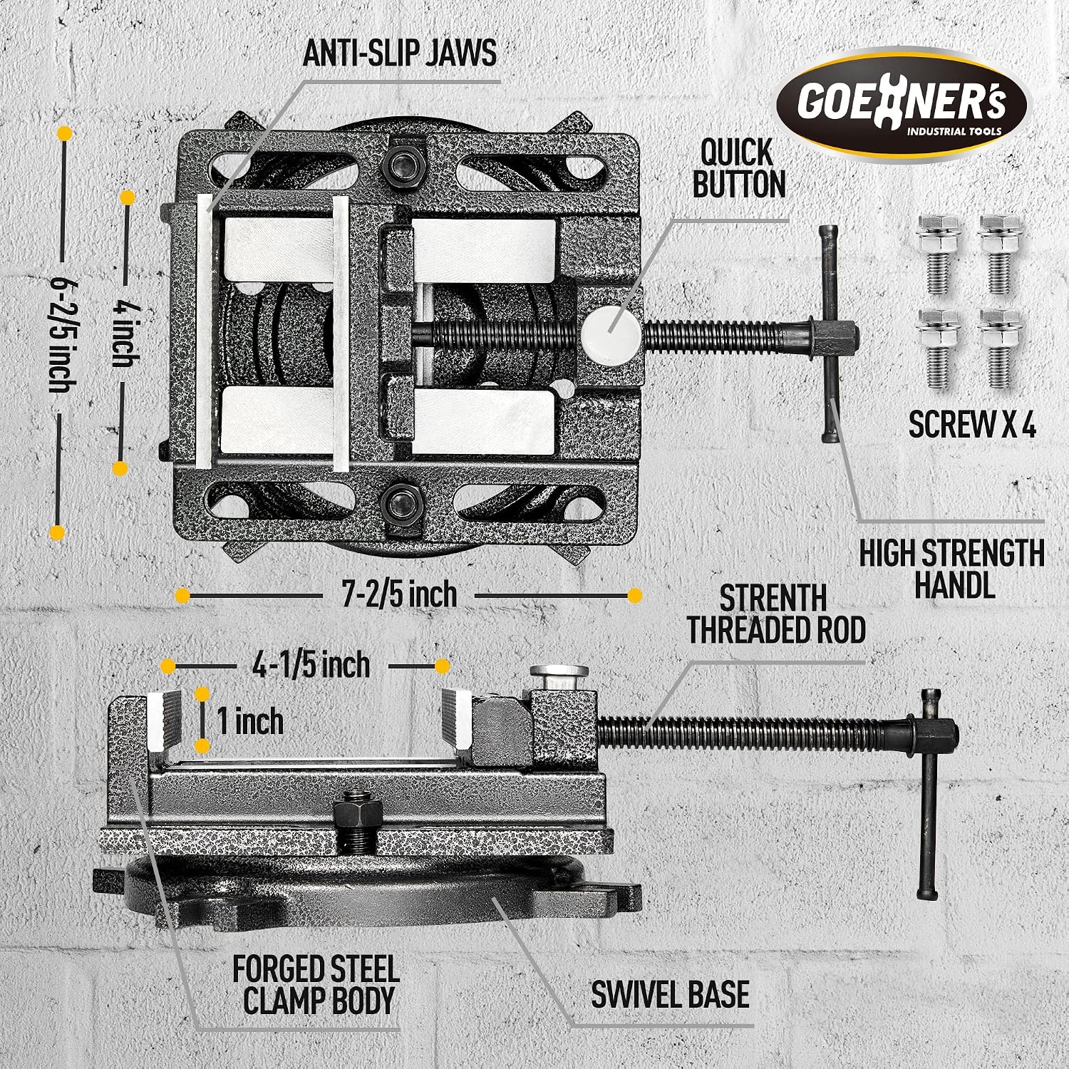 Bench Vise 4.2 inch Heavy Duty, Drill Press Vise Philippines | Ubuy