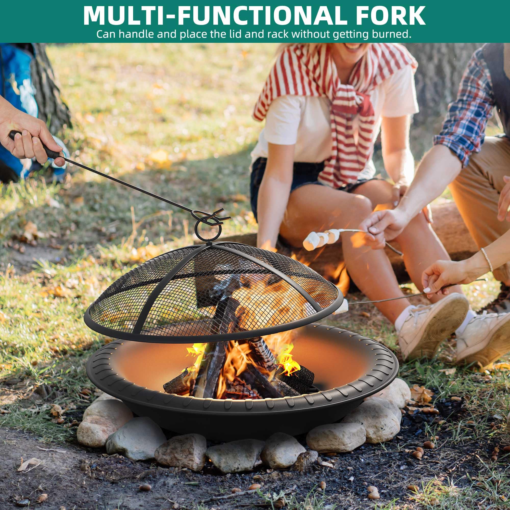 Replacement Fire Pit Bowls 32 Inch Round Steel Wood Burning Fire Bowl