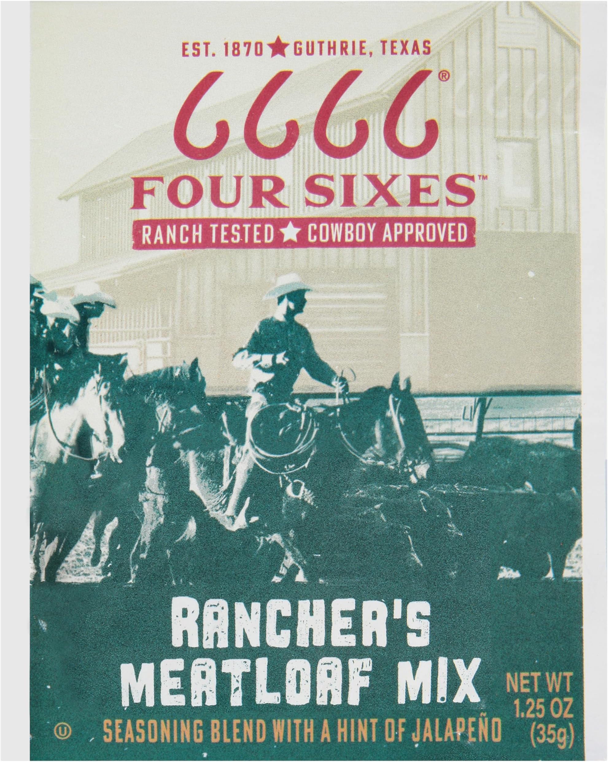 Amazon.com: 6666 Four Sixes Rancher's Meatloaf Seasoning Mix, 1.25 Ounce