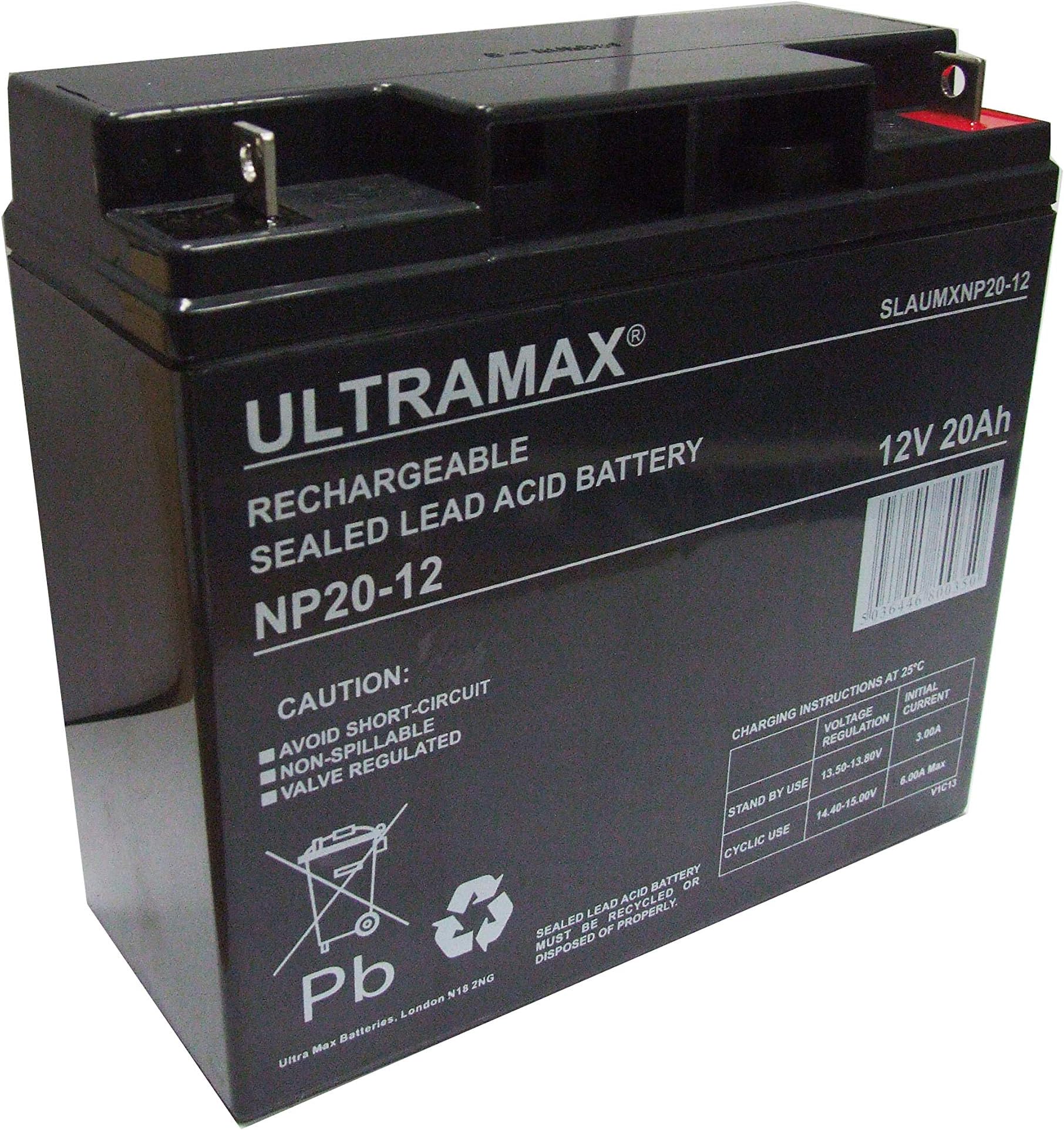 Ultramax NP20-12, 12v 20Ah 20HR (as 17Ah, 18Ah, 19Ah & 22Ah) Mobility ...