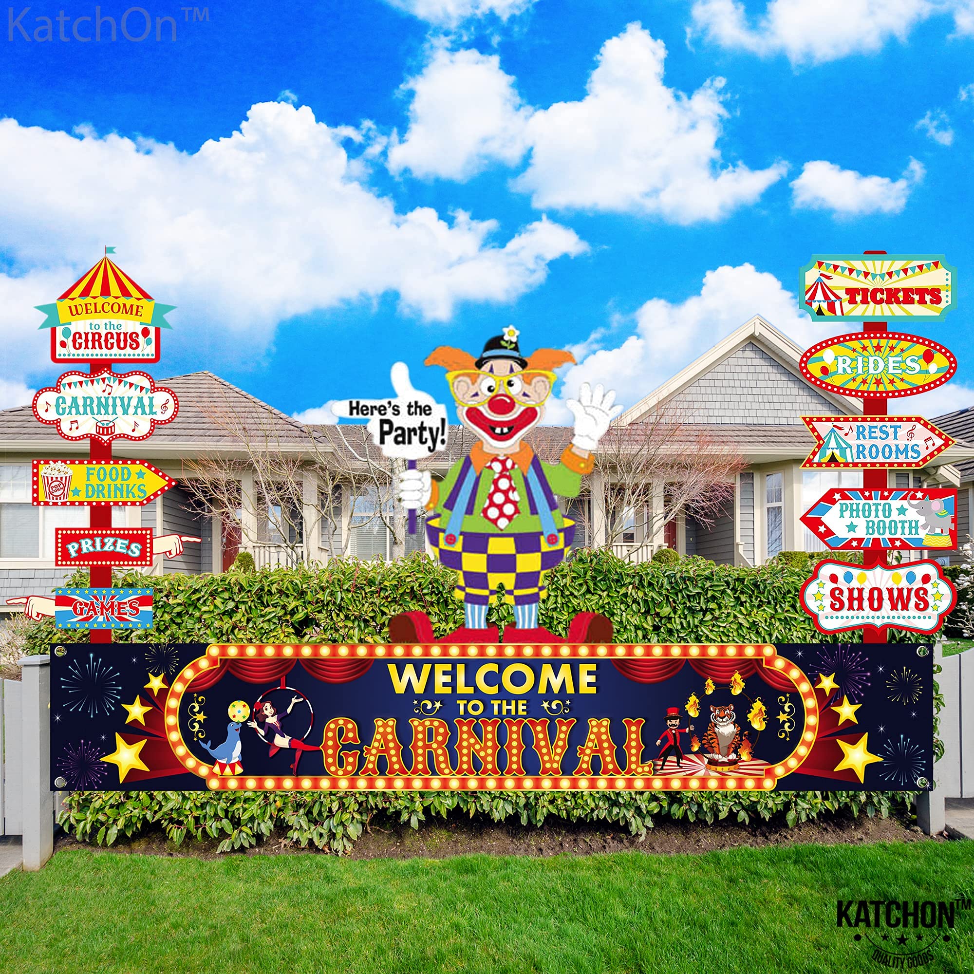 Big, Welcome To The Carnival Banner - 120X20 Inch | Carnival Theme ...