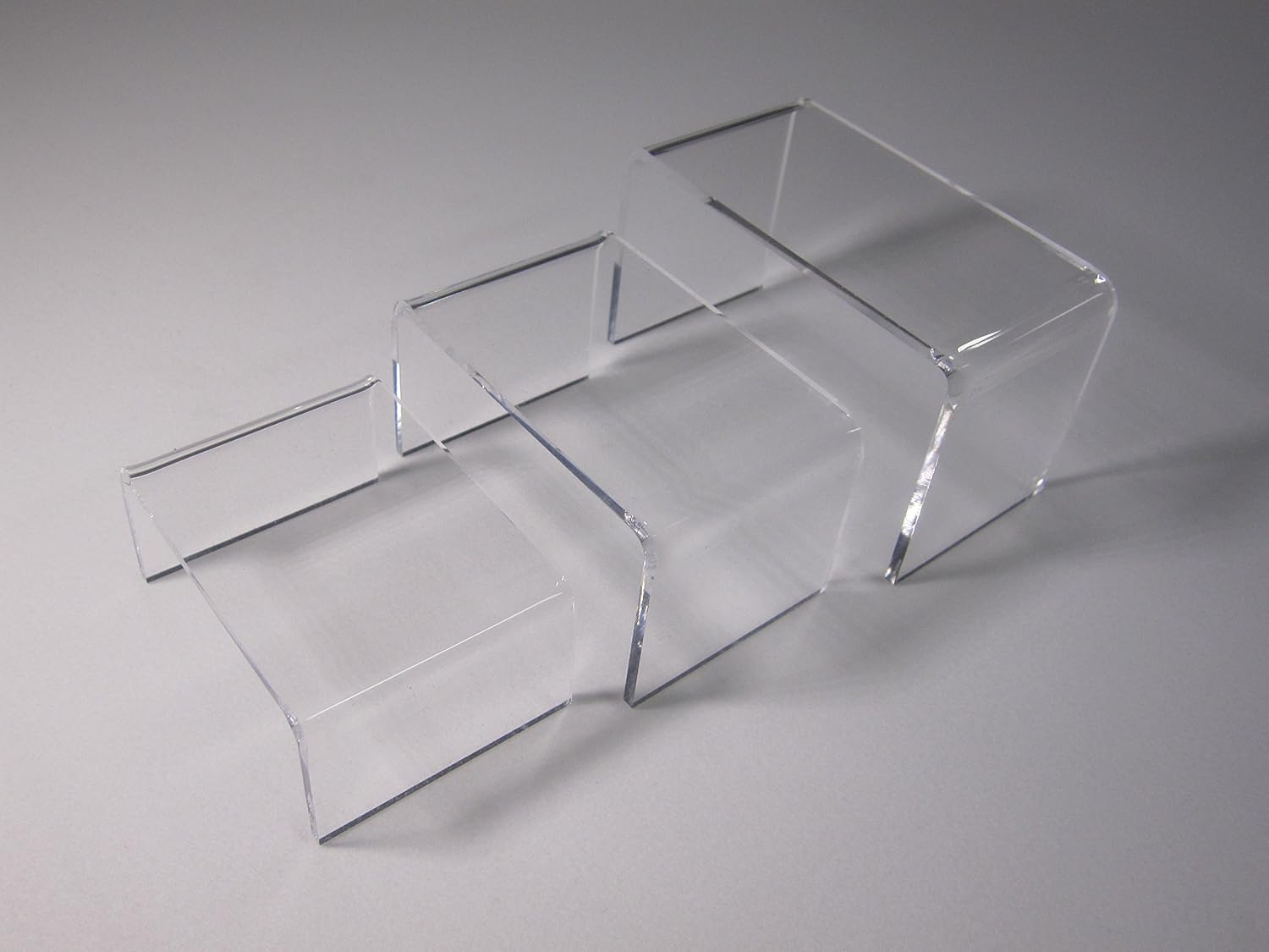 Amazon.com: 3 Piece Set Clear Riser Acrylic Small Showcase Jewelry ...