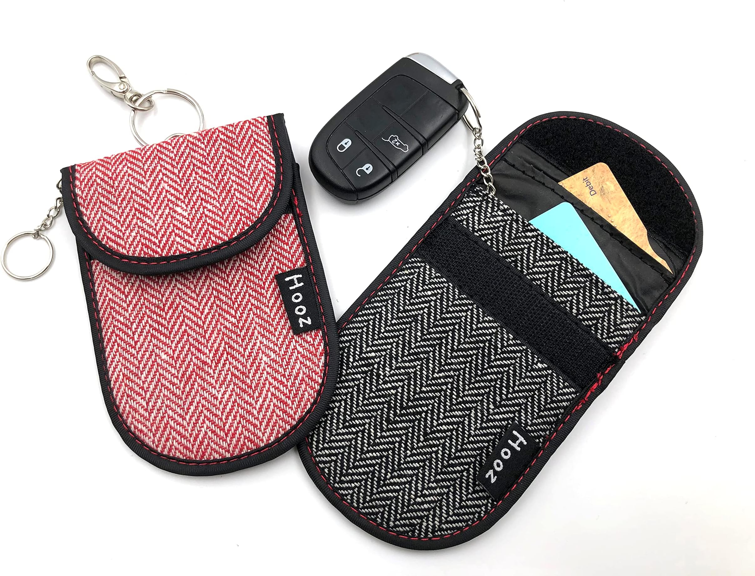 Hooz Faraday Pouch for Car Keys - Set of 2 RFID Blocking Key Holder ...
