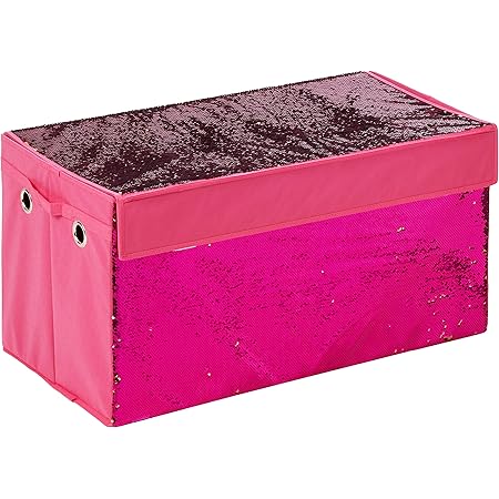 Amazon.com: Urban Shop Sequin Storage Trunk, Pink : Home & Kitchen