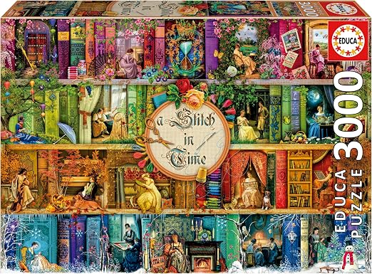 Amazon.com: Educa - A Stitch in Time | 3000 Piece Puzzle for Adults ...