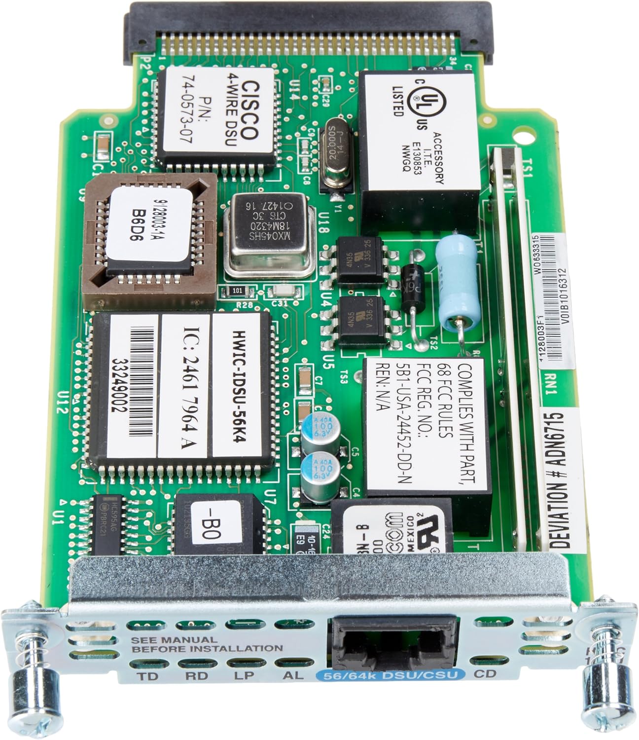 Amazon.com: Cisco DSU/CSU High-Speed WAN Interface Card (HWIC-1DSU-56K4 ...