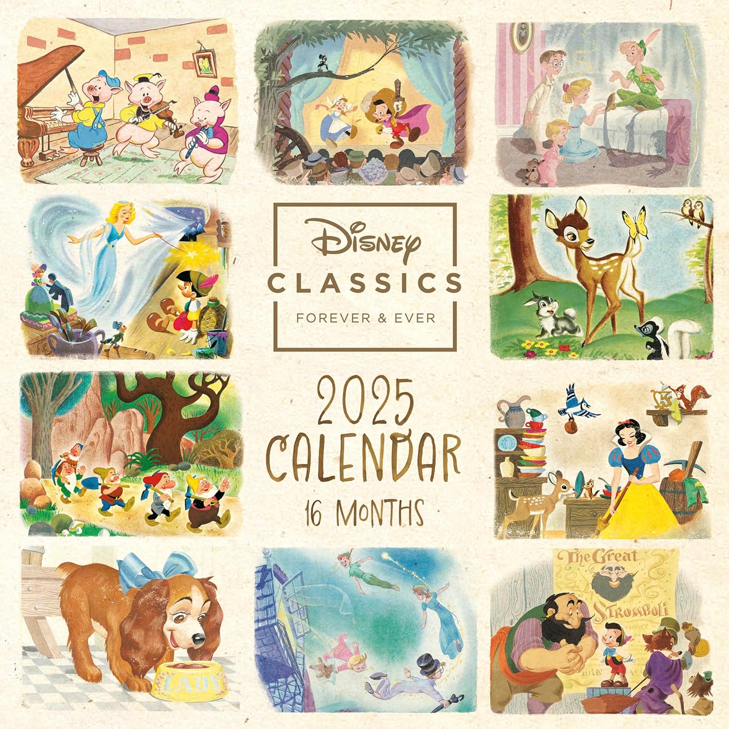 Amazon.com: Disney Classics 2025 30 x 30 Brochure Calendar : Office ...