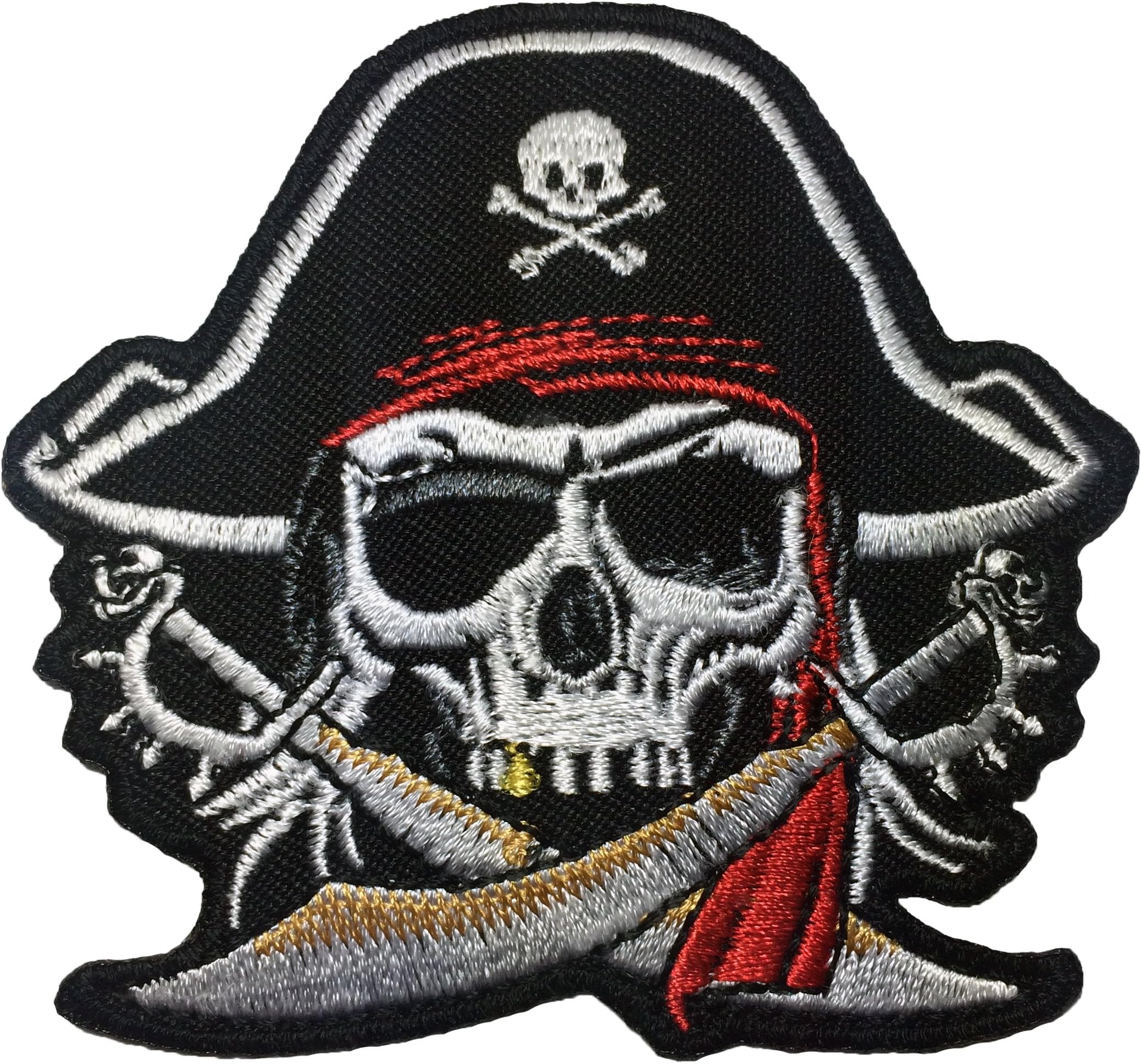 Amazon.com: Cute-Patch 13.8" Jumbo Giant Pirate Skull Cross Bones ...