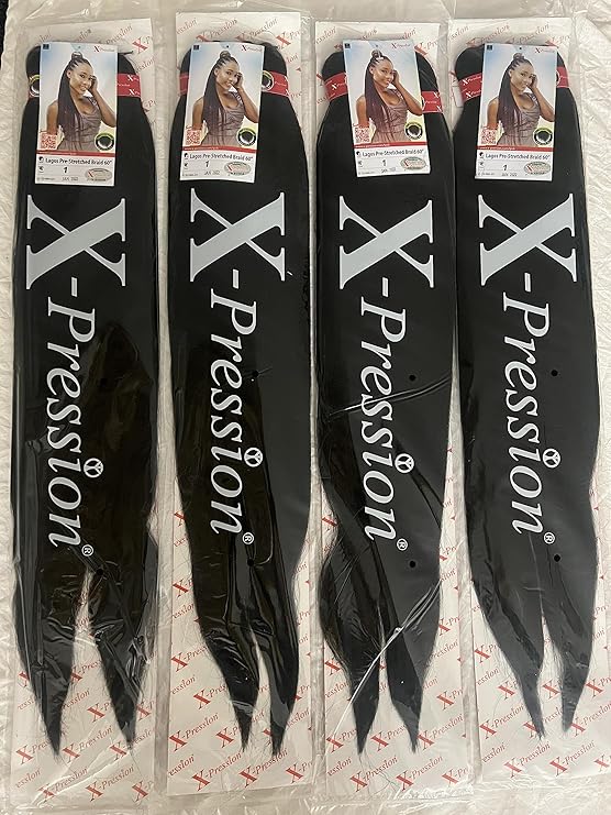 XPRESSION COLOUR 1, 4PACKS XPRESSION 60”INCH PRE STRETCHED/PRE PULLED ...