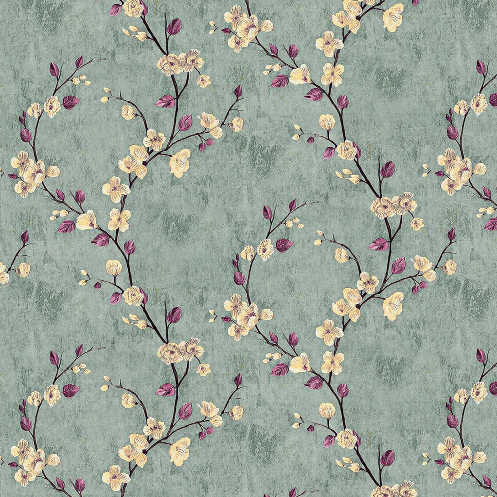 Norwall CG28803 Floral Bird Sidewall prepasted Wallpaper, Raspberry ...