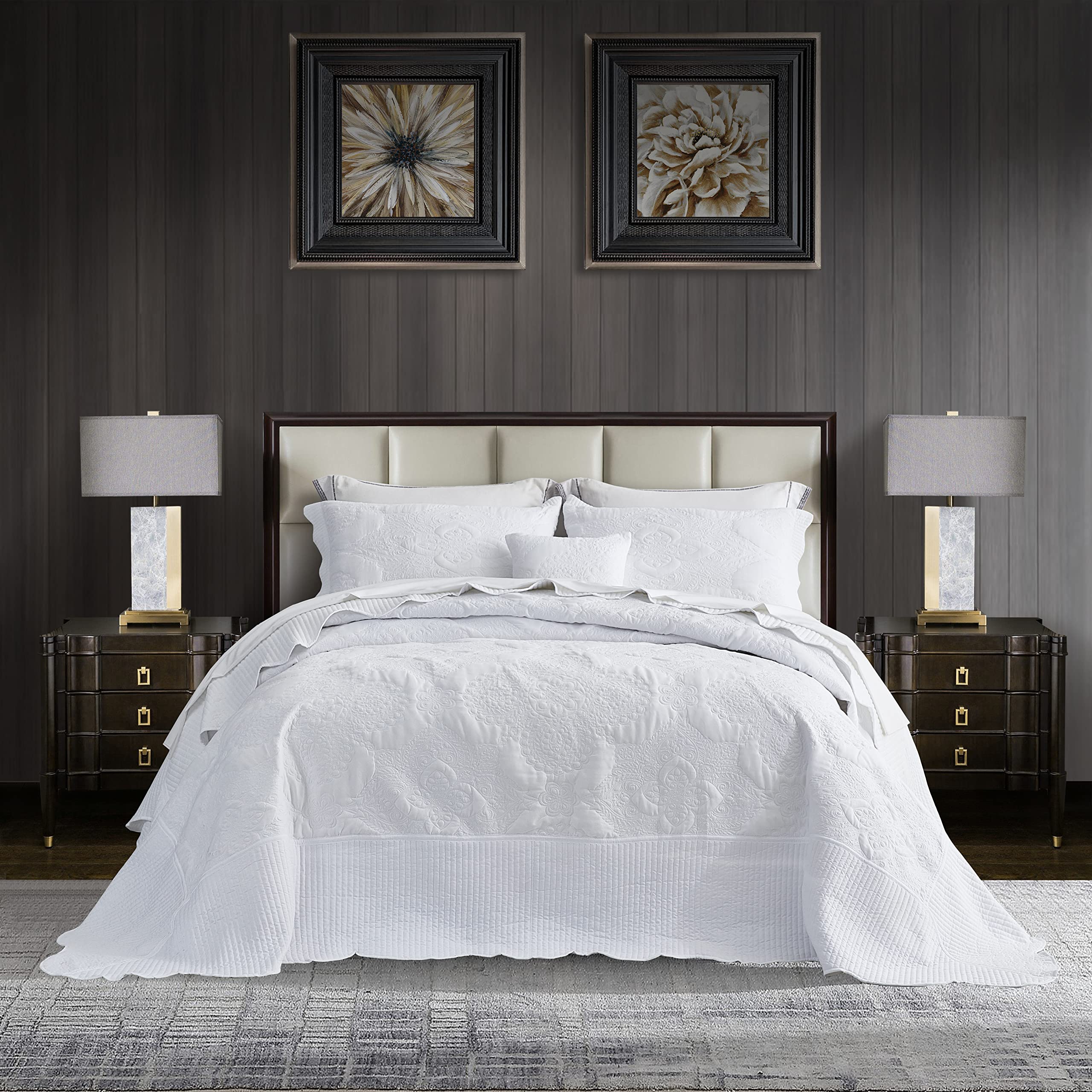 Amazon.com: HZ & HY Oversized King Bedspread 128x120 Extra Wide ...