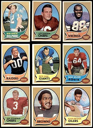 Amazon.com: 1970 Topps Football Near Complete Set/Lot (Football Set) VG ...