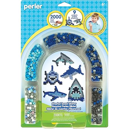 Amazon.com: Perler Bead 'Shark' Fuse Bead Activity Kit for Kids Crafts ...