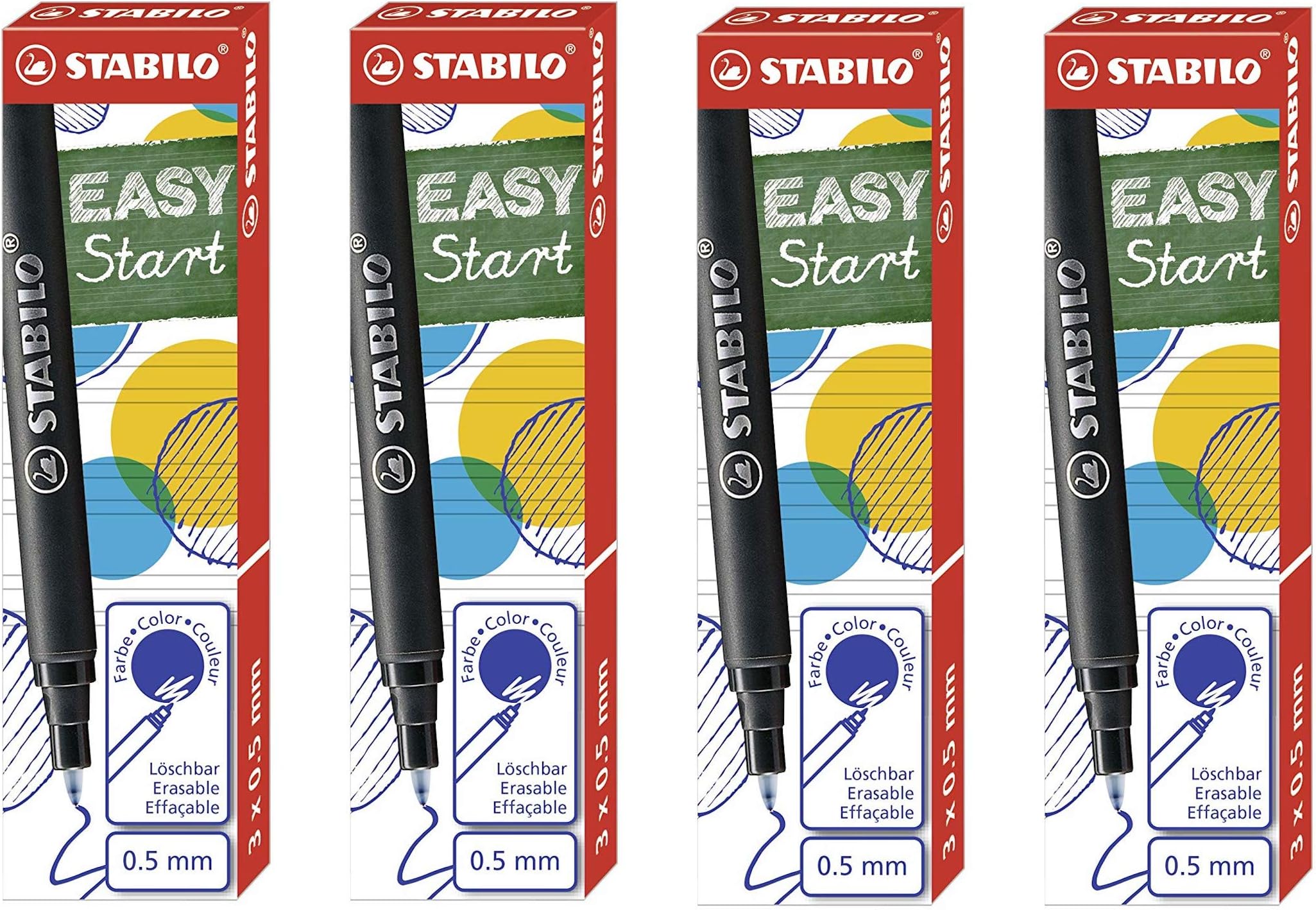 STABILO EASYoriginal Refill Cartridge Medium Pack of 6 Blue (Erasable ...