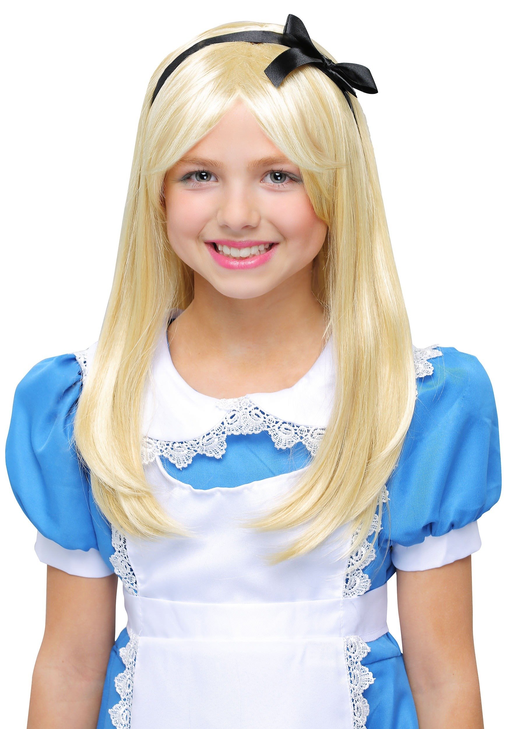Amazon.com: Fun Costumes Deluxe Alice Child Wig - ST : Clothing, Shoes ...