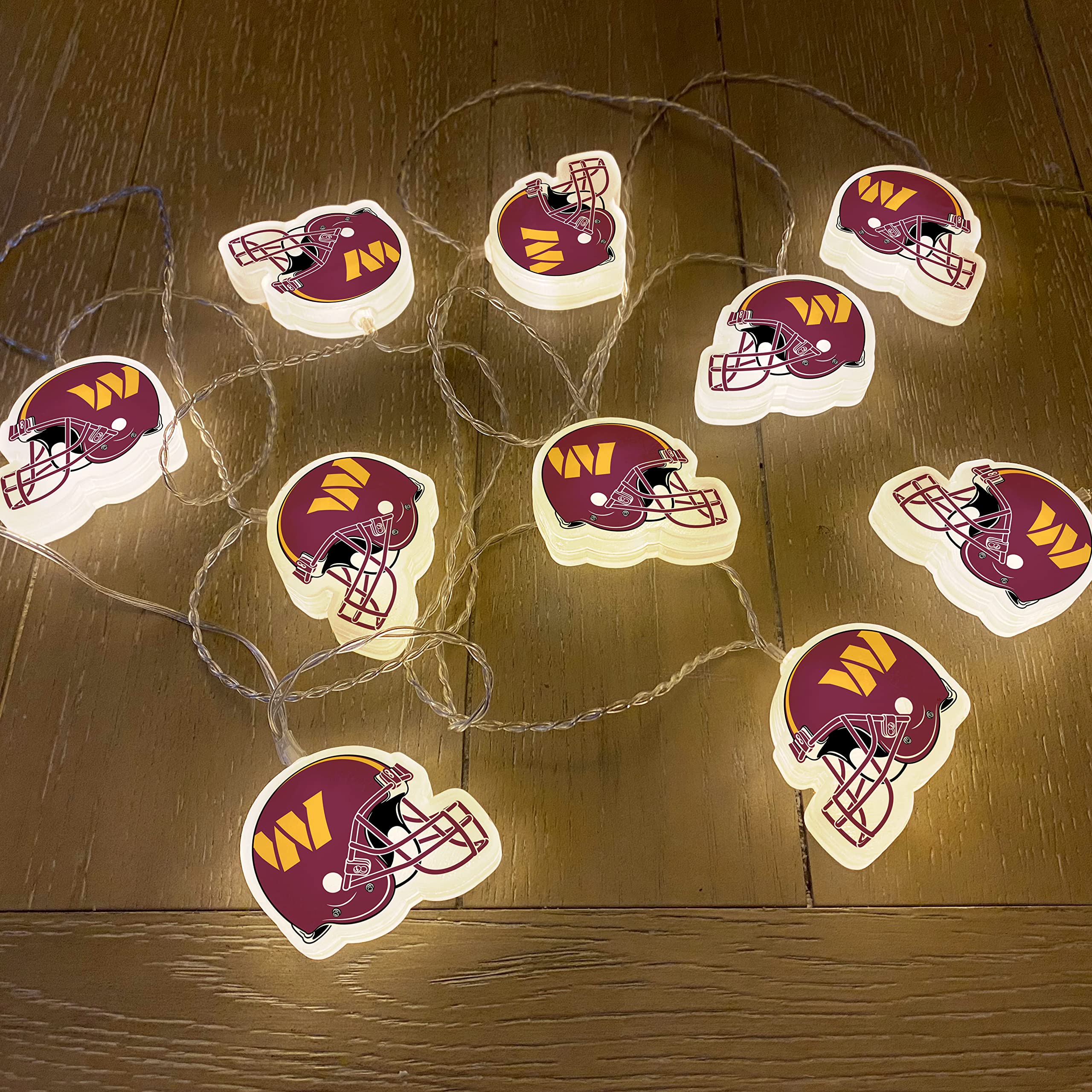 Snapklik.com : NFL Washington Commanders LED Helmet String Lights