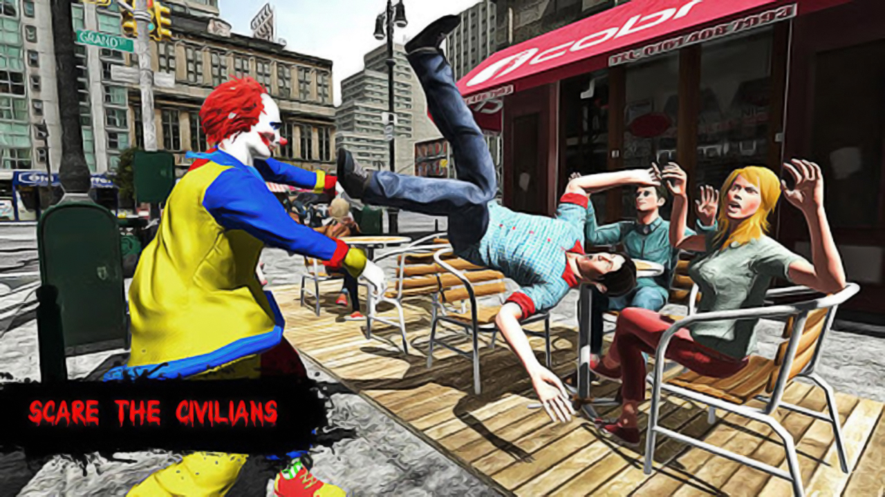 Criminal Clown Escape Survival Simulator 3D: Thrilling Vegas Crime ...