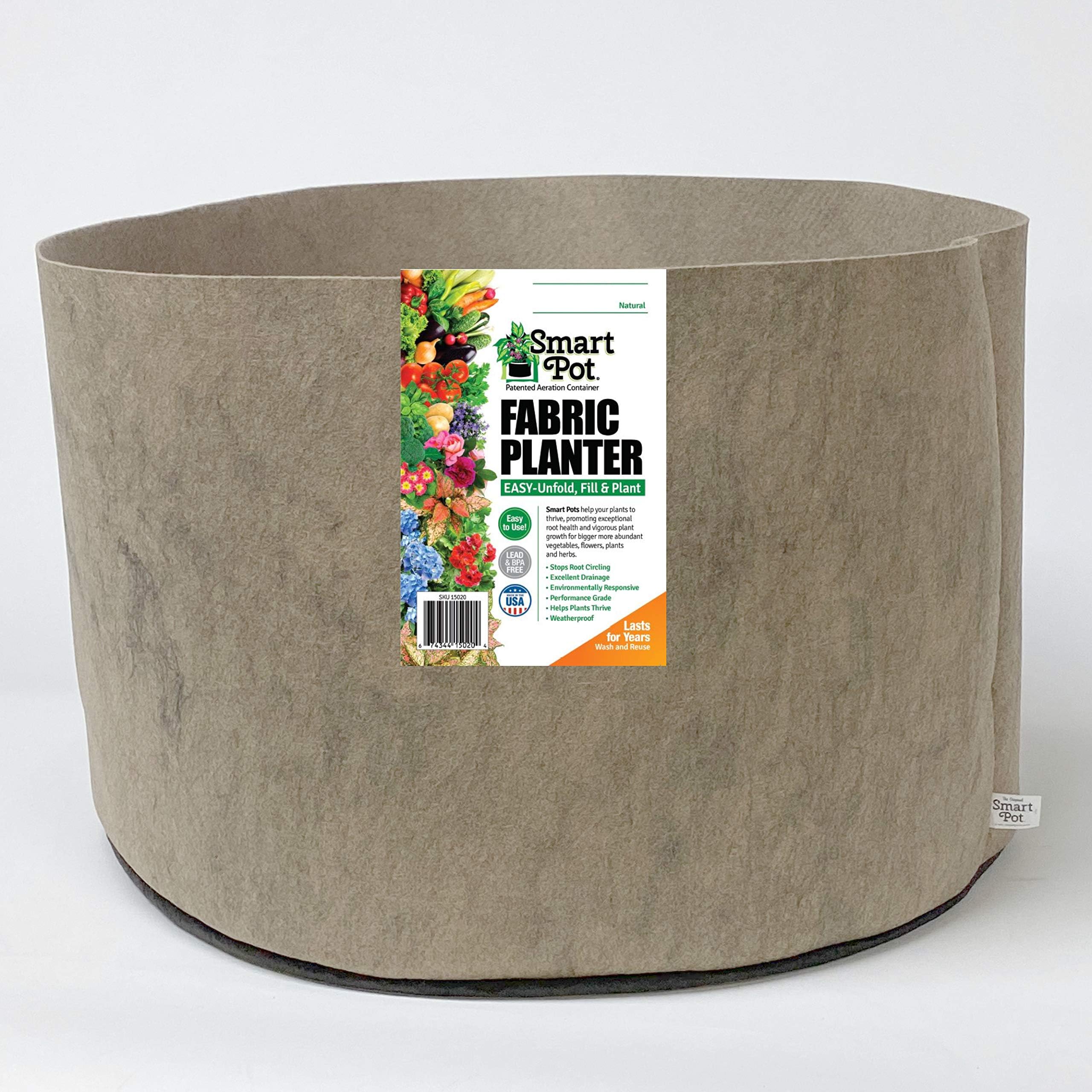 Smart Pots 900 Gallon Smart Pot Soft Sided Container Tan