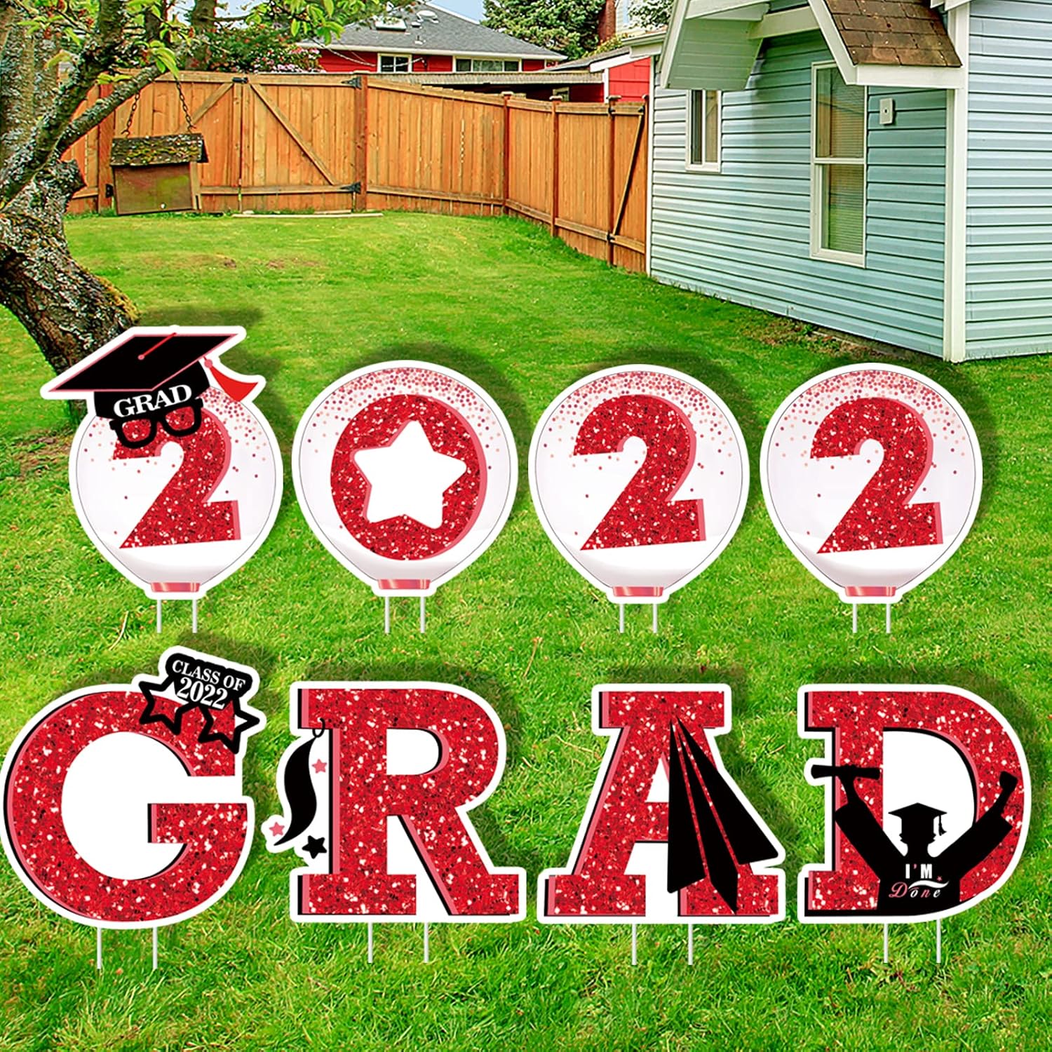 Amazon.com : Graduation Party Yard Signs Class 2022 Congrats Grad Yard ...