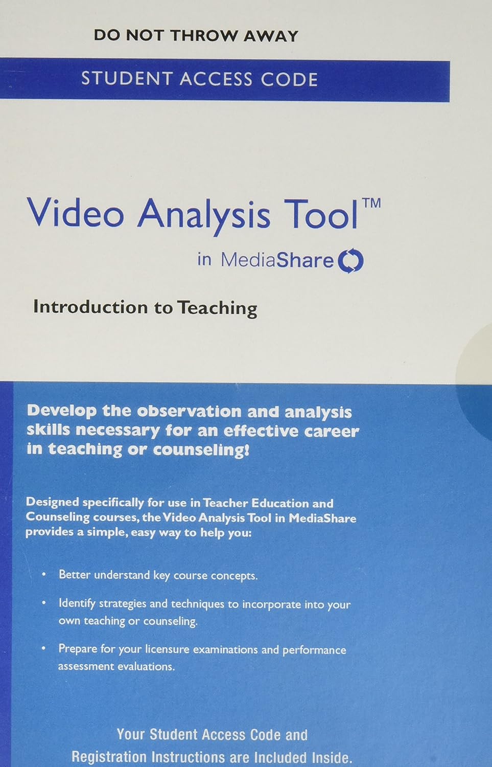 Video Analysis Tool for Introduction to Teaching in MediaShare ...