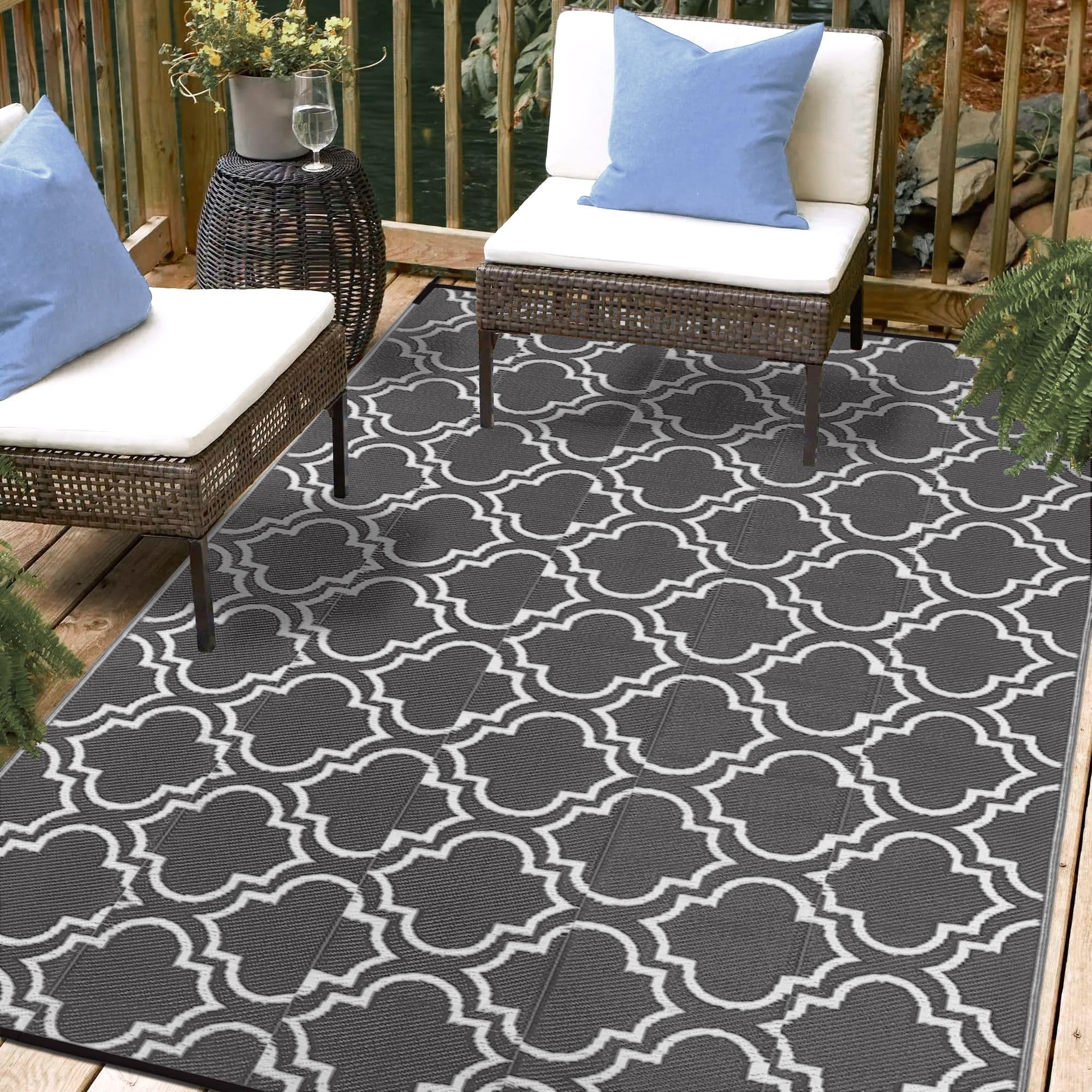 Amazon.com: Comeet Large Outdoor Rug 6x9 ft, UV Resistant Waterproof ...