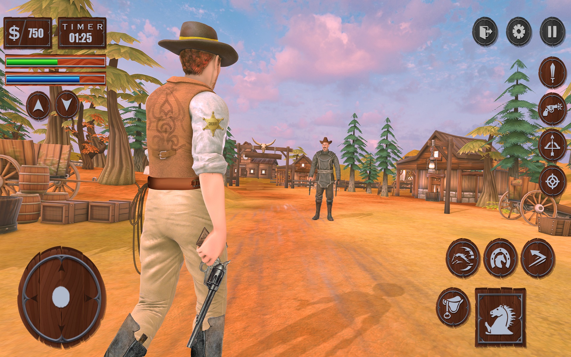 West Cowboy Outlaw Sheriff - Wild west horse riding & gunfighter games ...